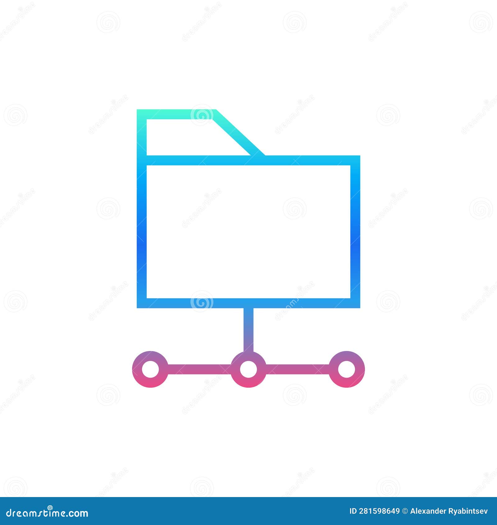 Data Sharing Line Vector Icon. Hierarchical Structure Illustration ...