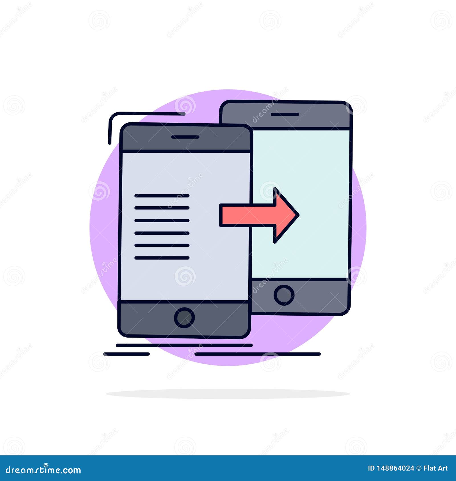 Data, Sharing, Sync, Synchronization, Syncing Flat Color Icon Vector ... Data, Sharing, Sync, Synchronization, Syncing Flat Color Icon Vector ...