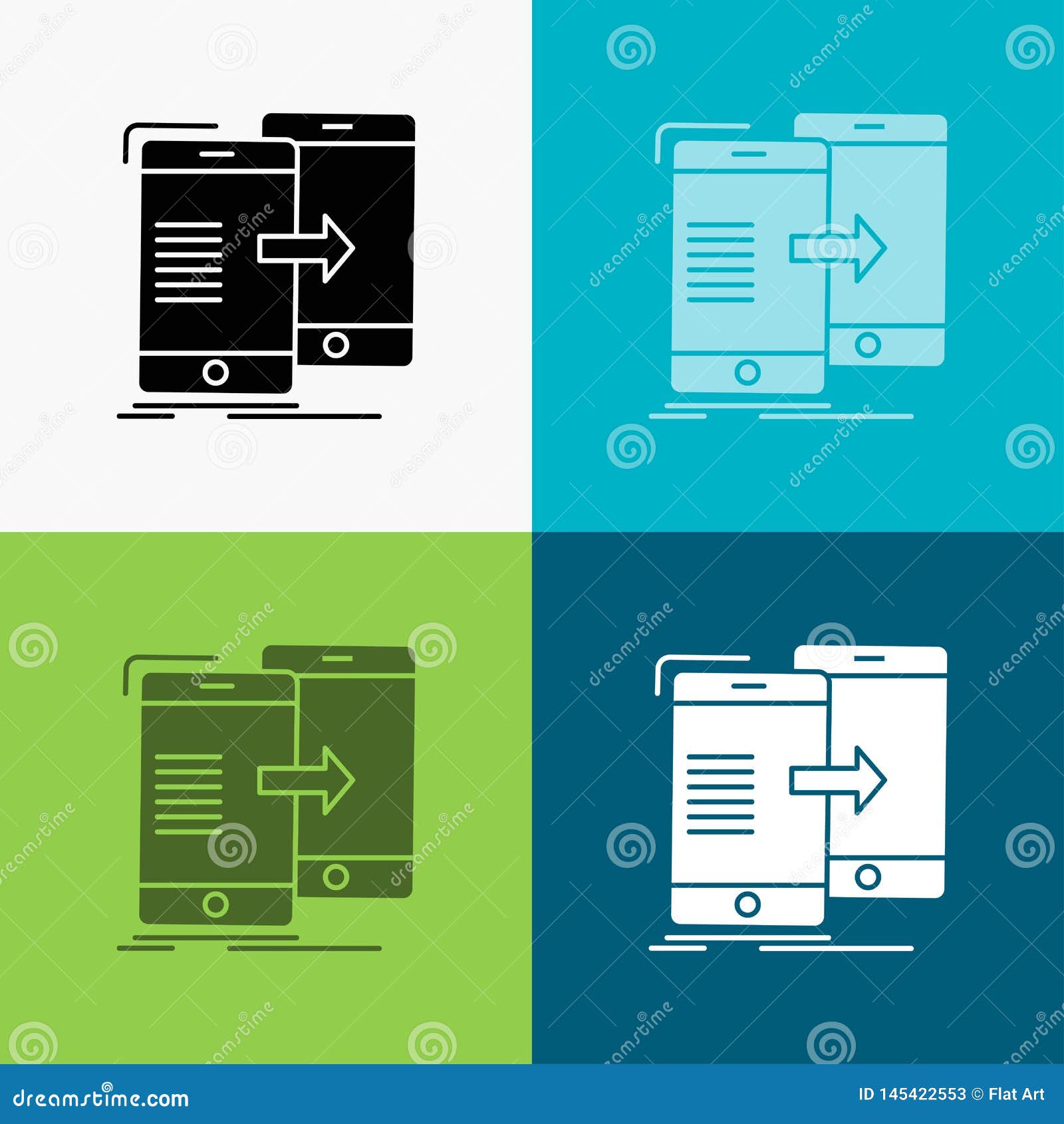 Data, Sharing, Sync, Synchronization, Syncing Icon Over Various Background. Glyph Style Design ...