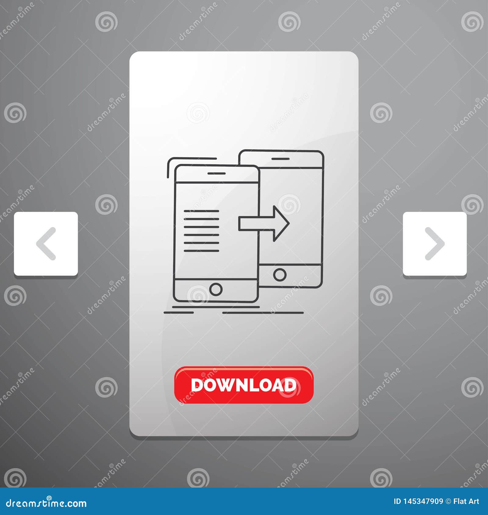 Data Sharing Sync Synchronization Syncing Line Icon In Carousal