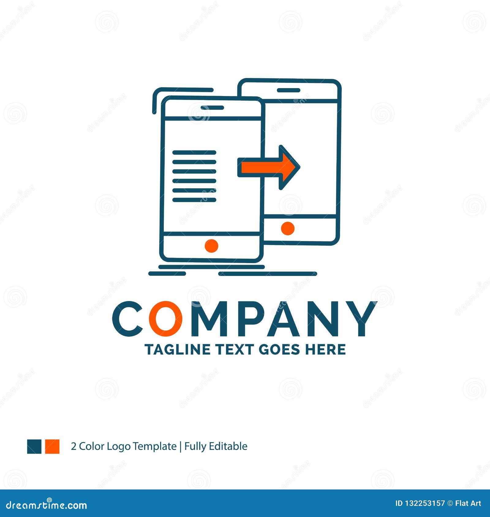 Data, Sharing, Sync, Synchronization, Syncing Logo Design. Blue Stock ...