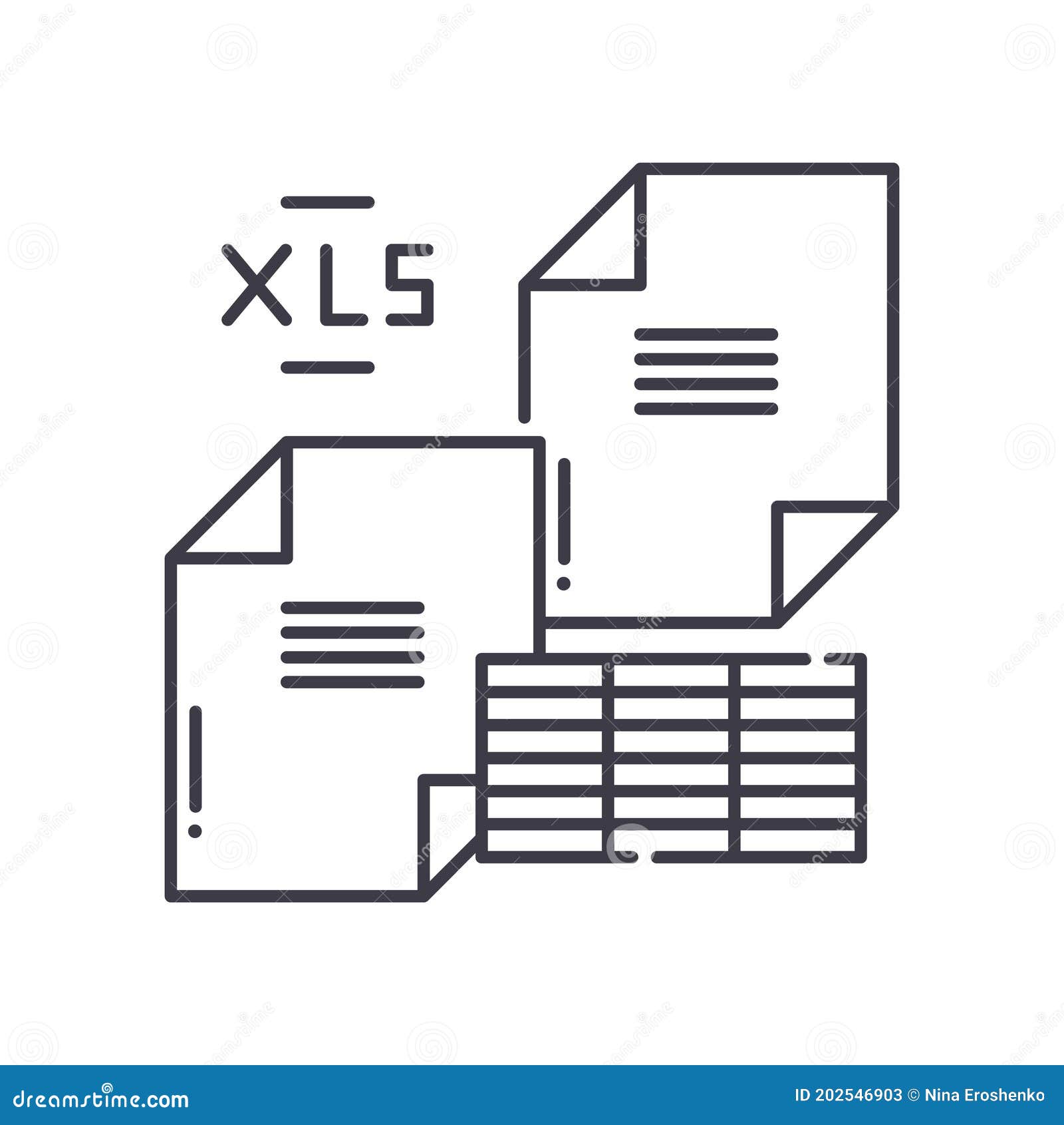 Data Sheet Icon, Linear Isolated Illustration, Thin Line Vector, Web ...