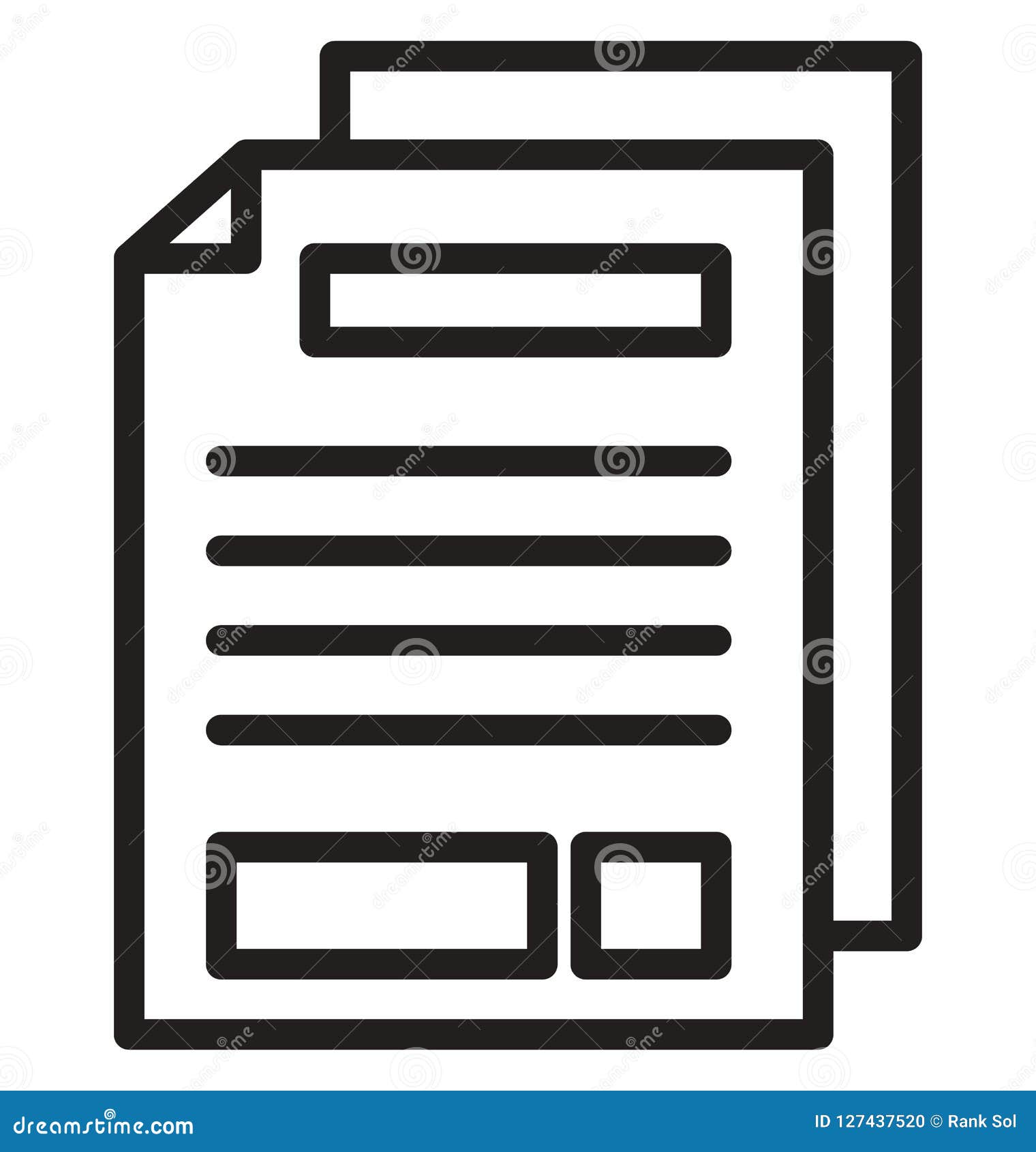 Data Sheet Line Isolated Vector Icon Can Be Easily Modified and Edit ...