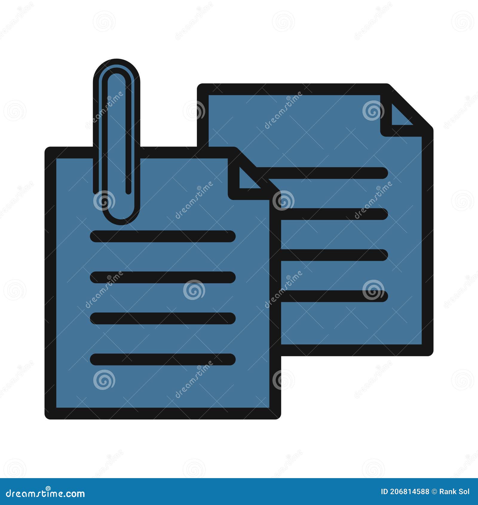 Data Sheet Line Isolated Vector Icon Can Be Easily Modified and Edit ...