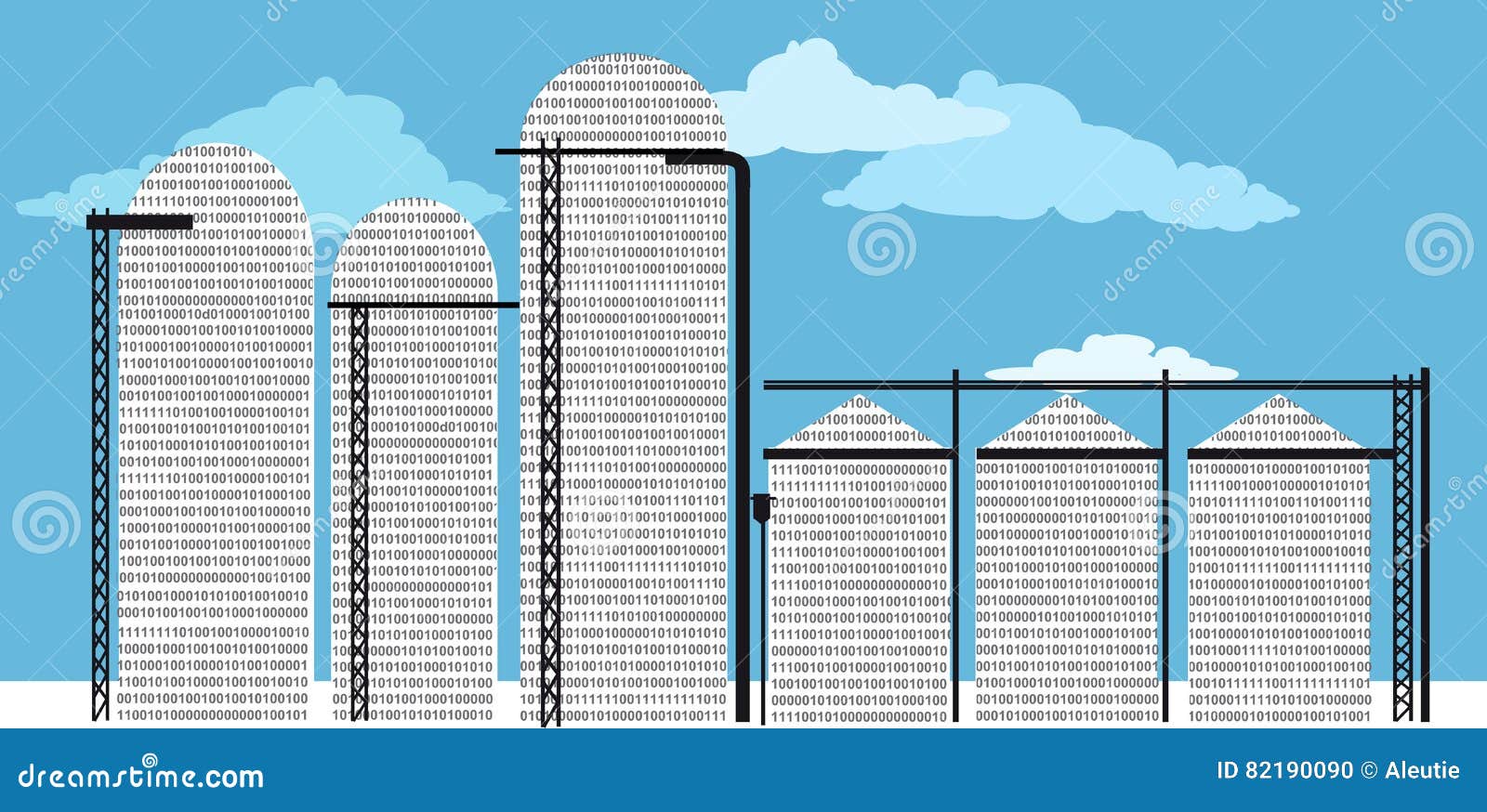 Data silo stock vector. Illustration of information, digital - 82190090