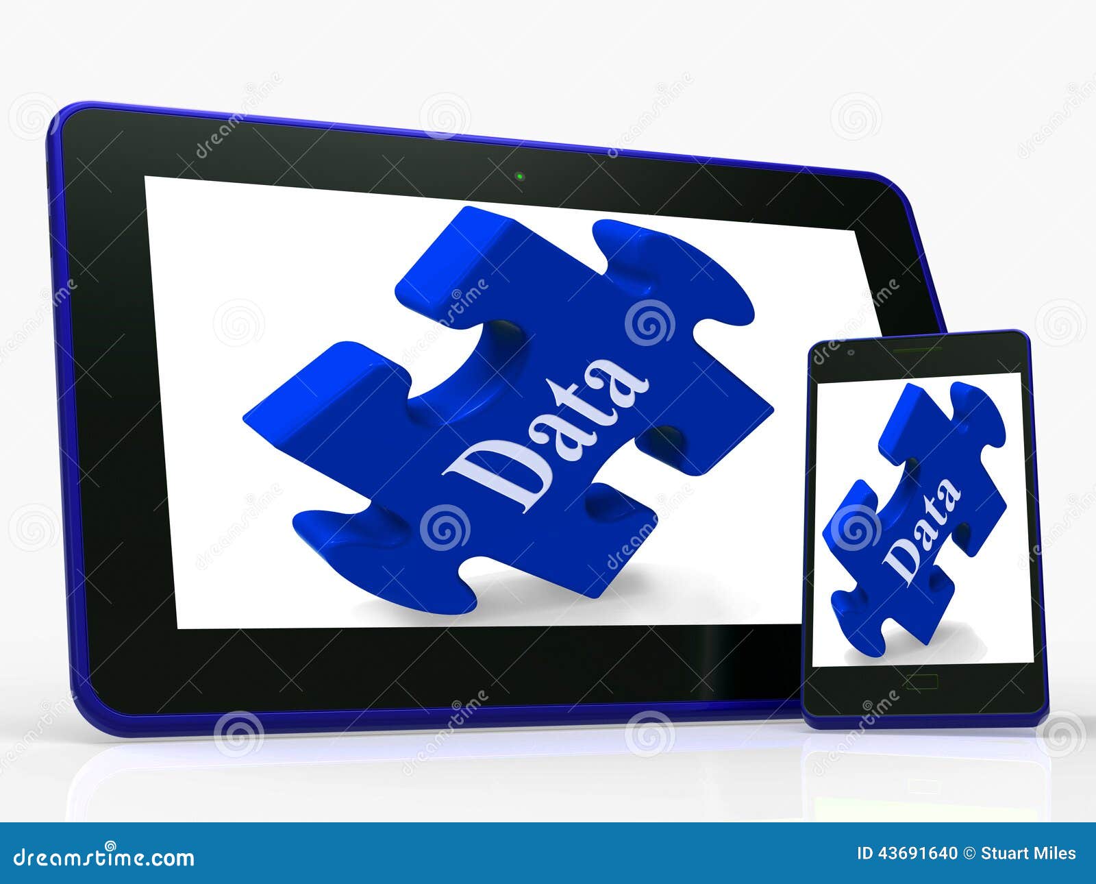 Data Smartphone Means Storing or Mining Information Stock Illustration ...