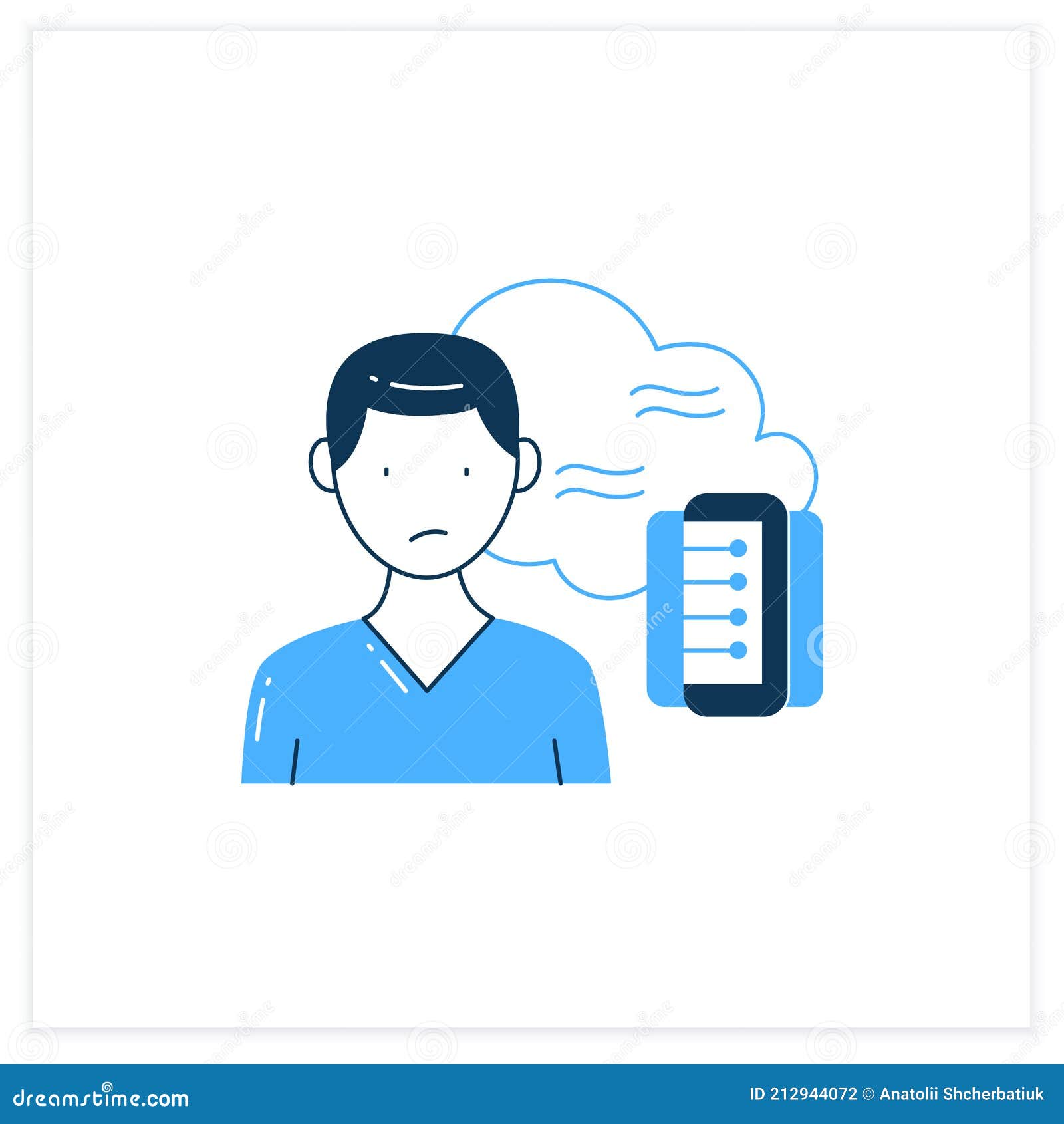 Data smog flat icon stock vector. Illustration of digital - 212944072