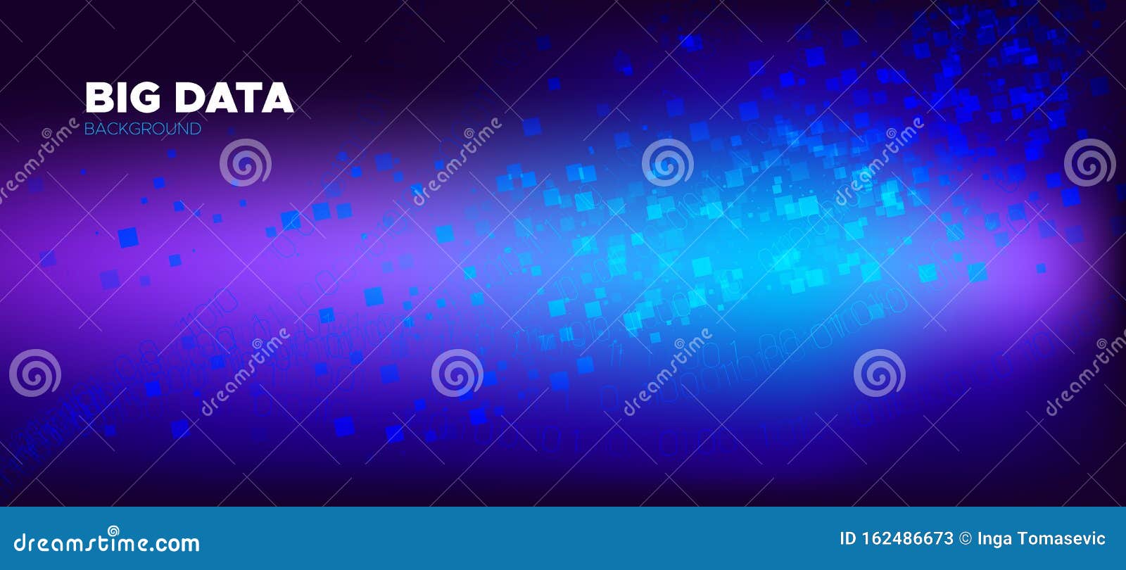 Data Software. Blue Technology Wallpaper Stock Vector - Illustration of ...