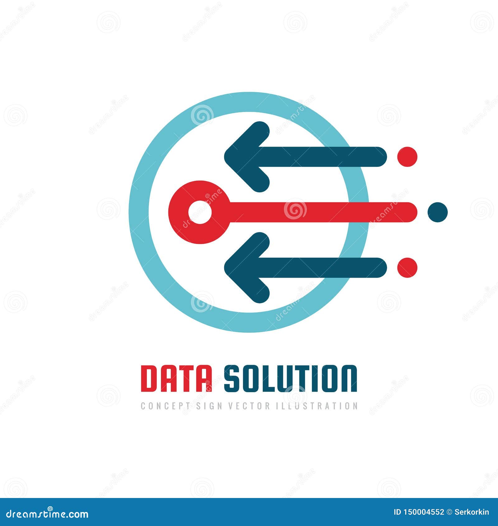 Data Solution Vector Logo Design. Digital Technology Concept Sign Stock ...