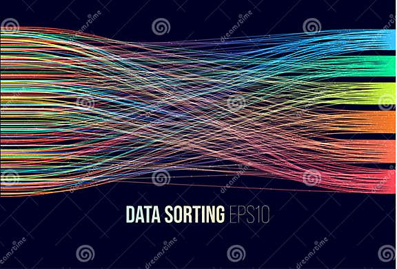 Data Sorting. Big Data Analytics Stream. Information Classification. Stock Vector - Illustration ...