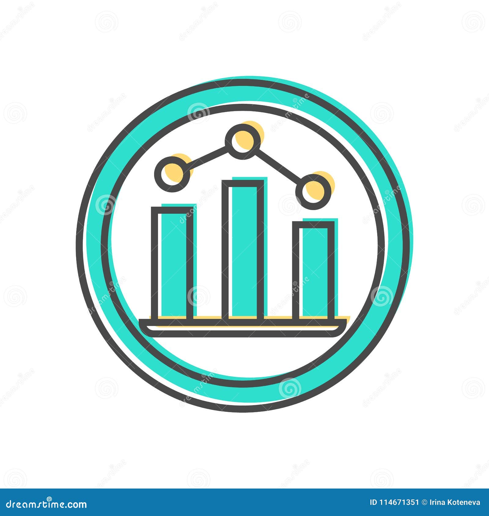 Data Sorting Icon with Diagram Sign Stock Illustration - Illustration ...