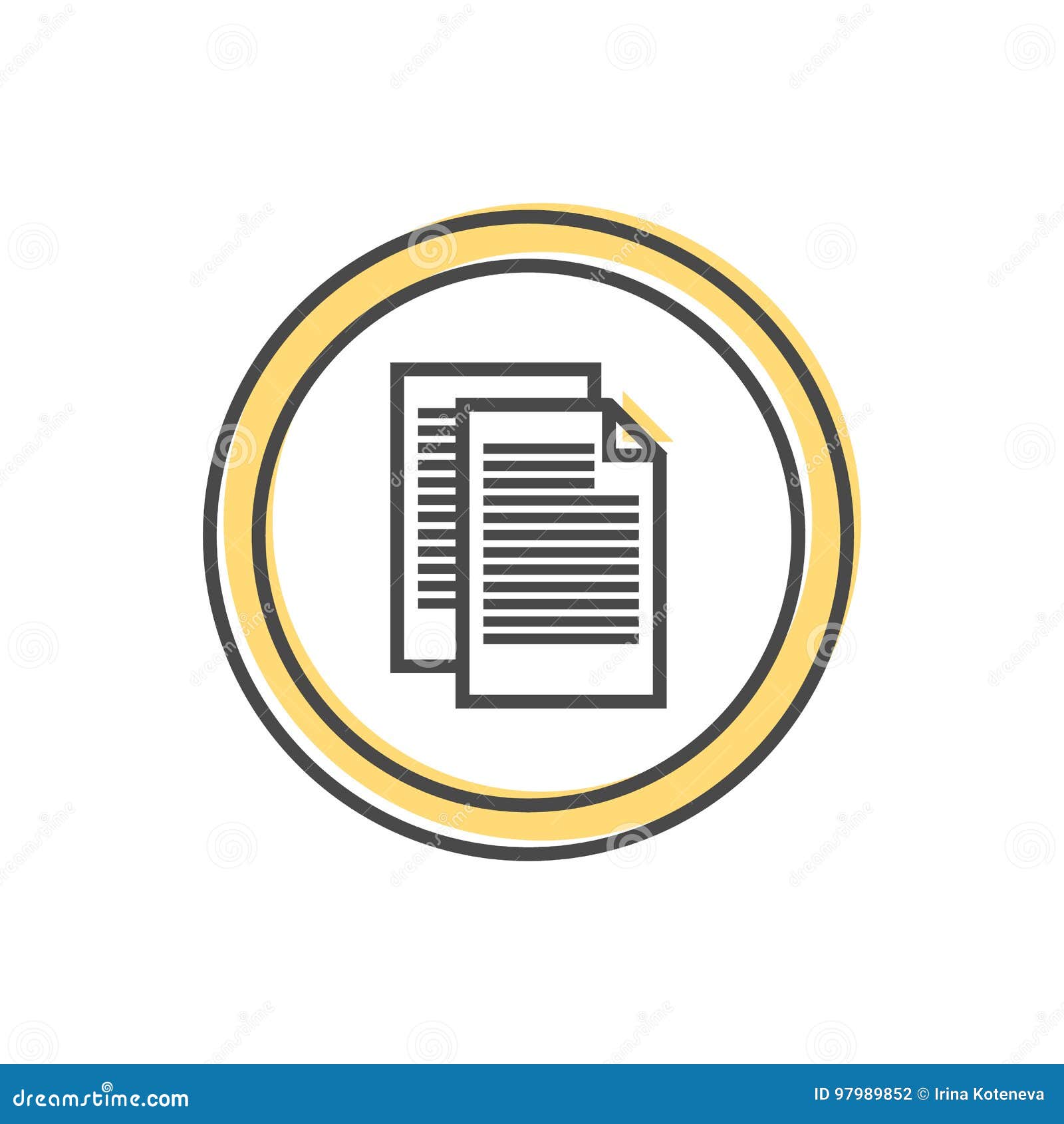 Data Sorting Icon with Document Sign Stock Vector - Illustration of ...