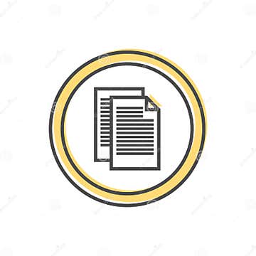 Data Sorting Icon with Document Sign Stock Vector - Illustration of ...
