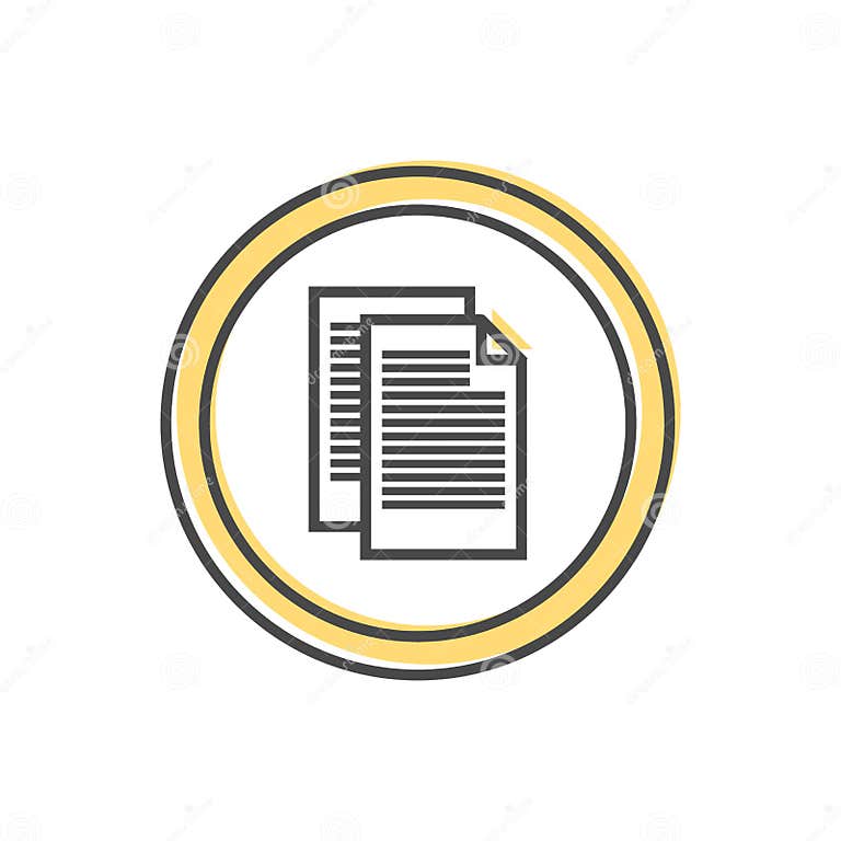 Data Sorting Icon with Document Sign Stock Vector - Illustration of ...
