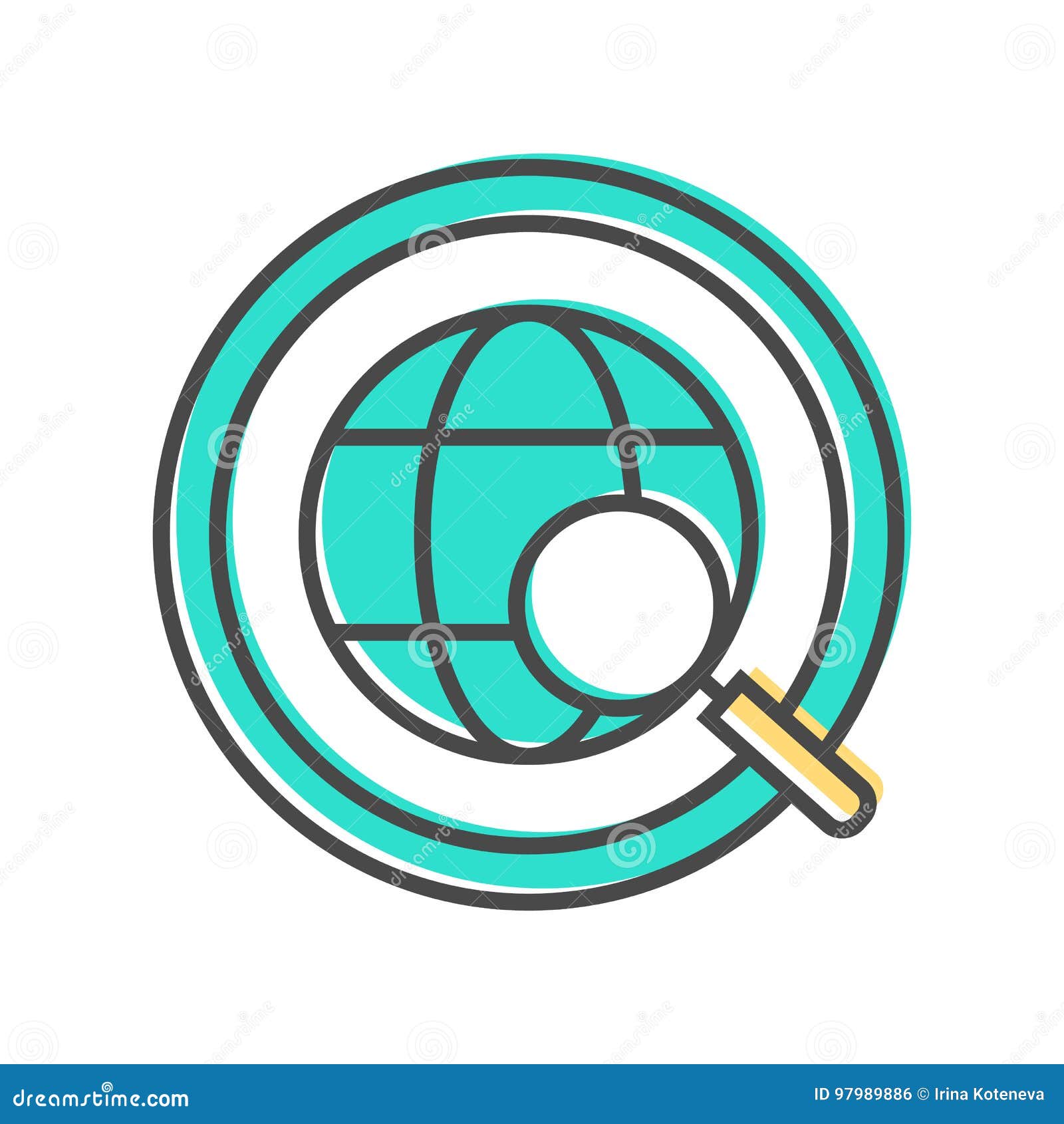Data Sorting Icon with Globe Sign Stock Vector - Illustration of ...