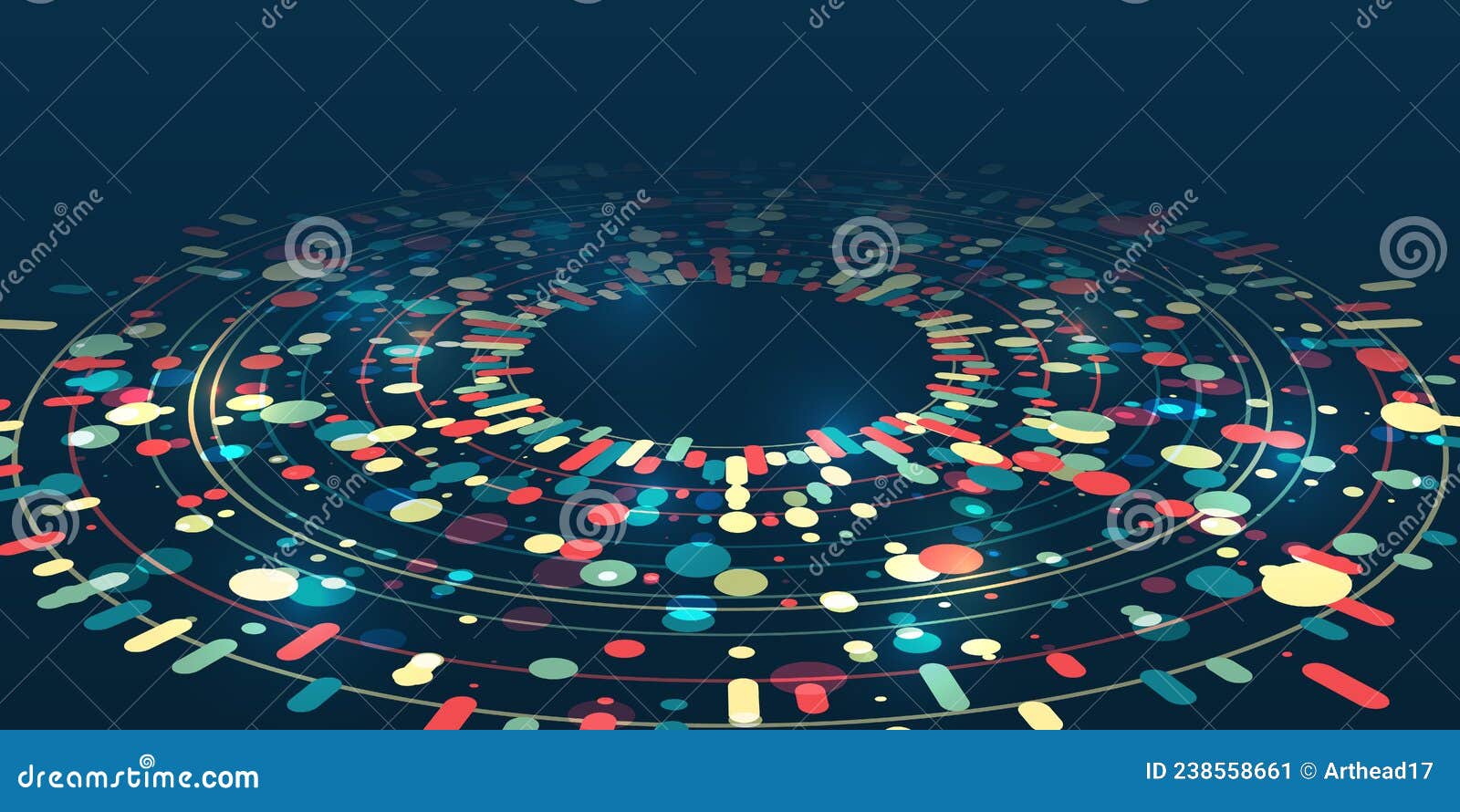 Data Sorting Process. Big Data Stream Futuristic Infographics. File ...