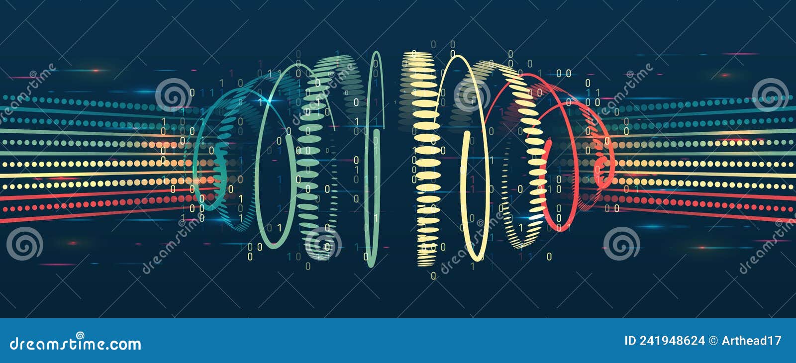 Data Sorting Process. Big Data Stream Futuristic Infographics. File ...