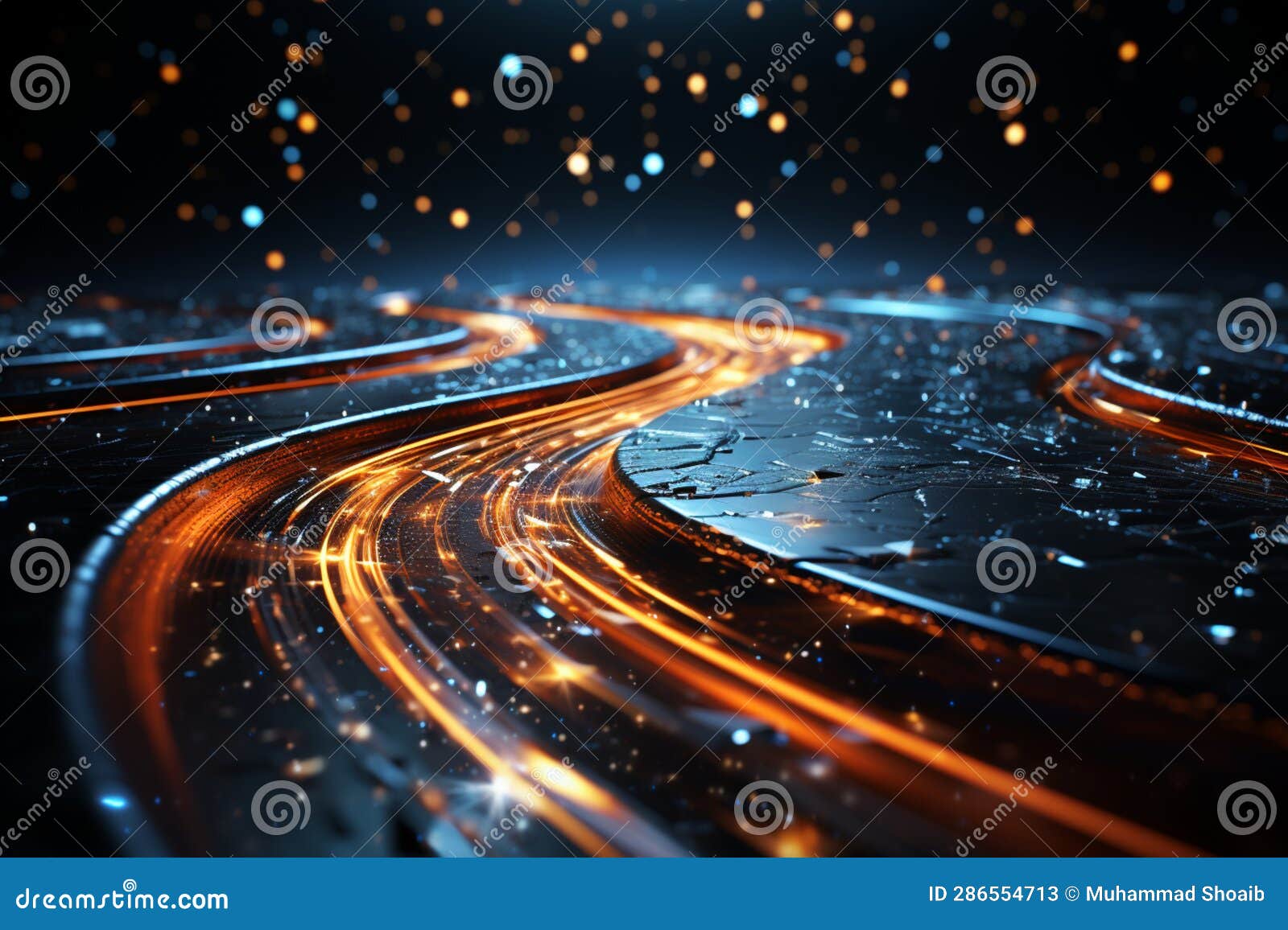 Data Sparkle Trail Vector Environment Showcasing Glittering Dust and ...