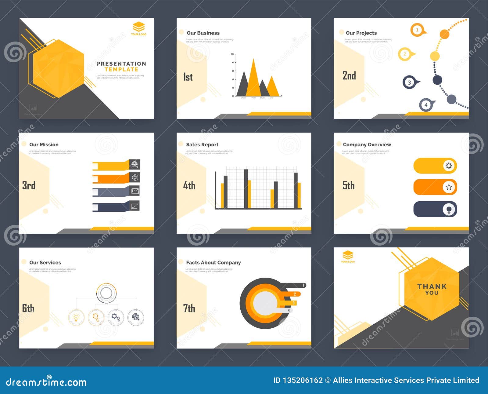Data Statistics Graph with Infographic Elements, Business Presentation ...