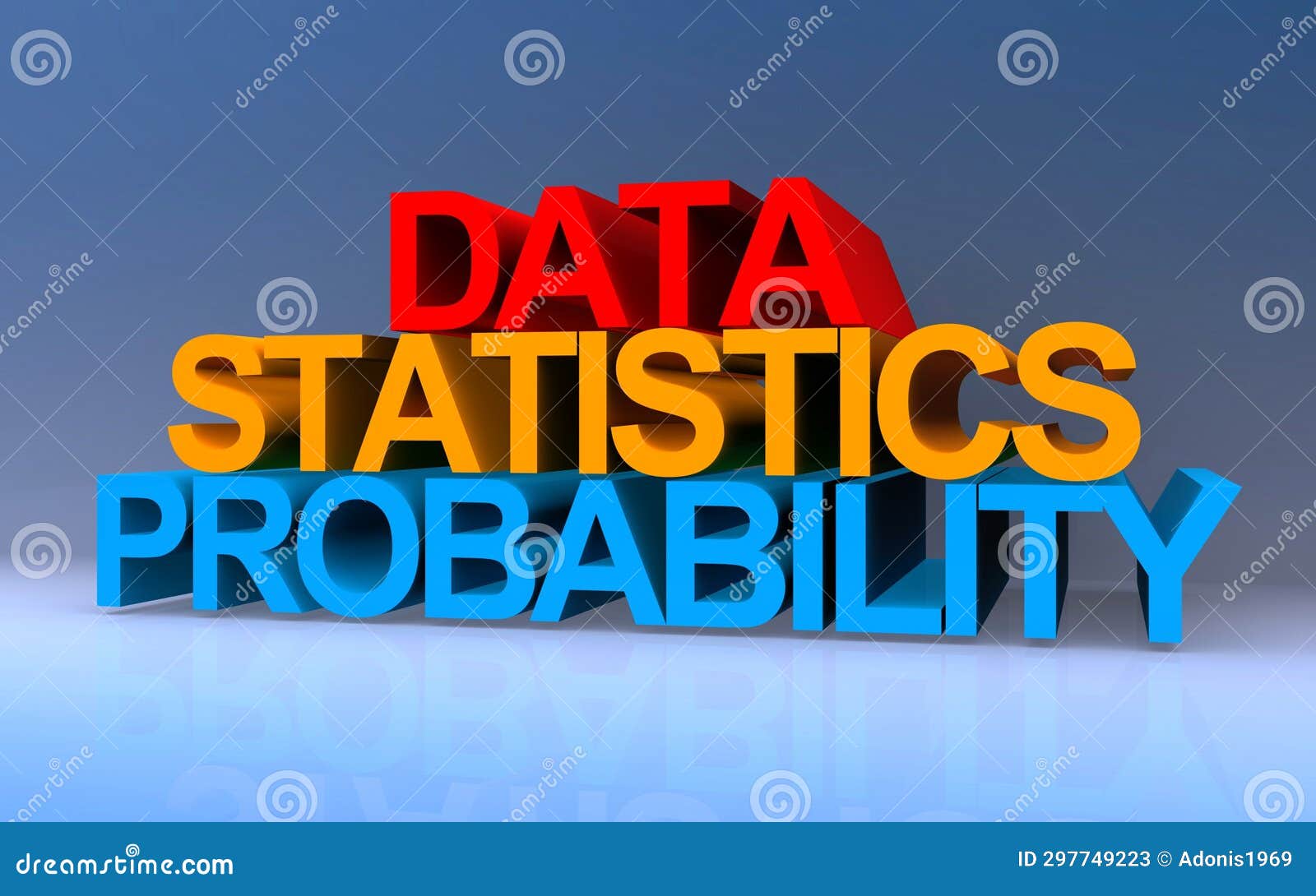 Data Statistics Probability on Blue Stock Illustration - Illustration ...