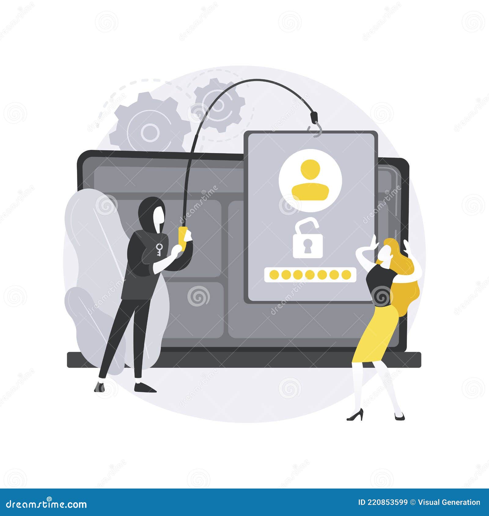 Data Stealing Malware Abstract Concept Vector Illustration. Stock ...