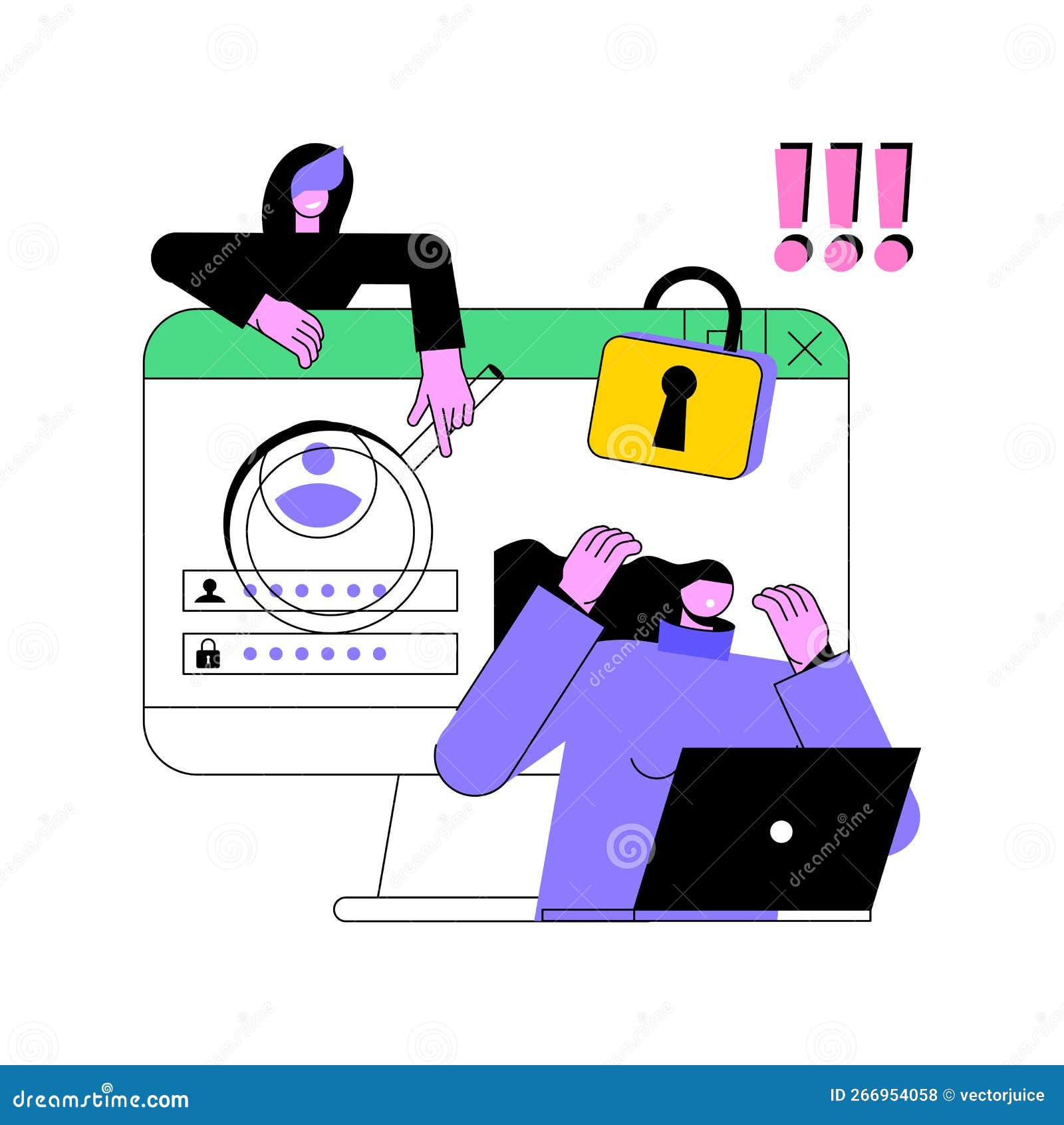 Data Stealing Malware Abstract Concept Vector Illustration Stock Vector ...