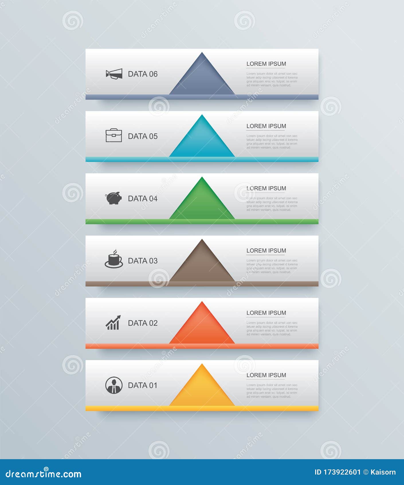 9 Data Step Infographics Timeline Tab Paper Index Template. Vector ...