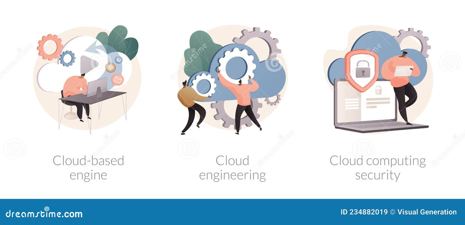 Data Storage Abstract Concept Vector Illustrations. Stock Vector - Illustration of engineering ...