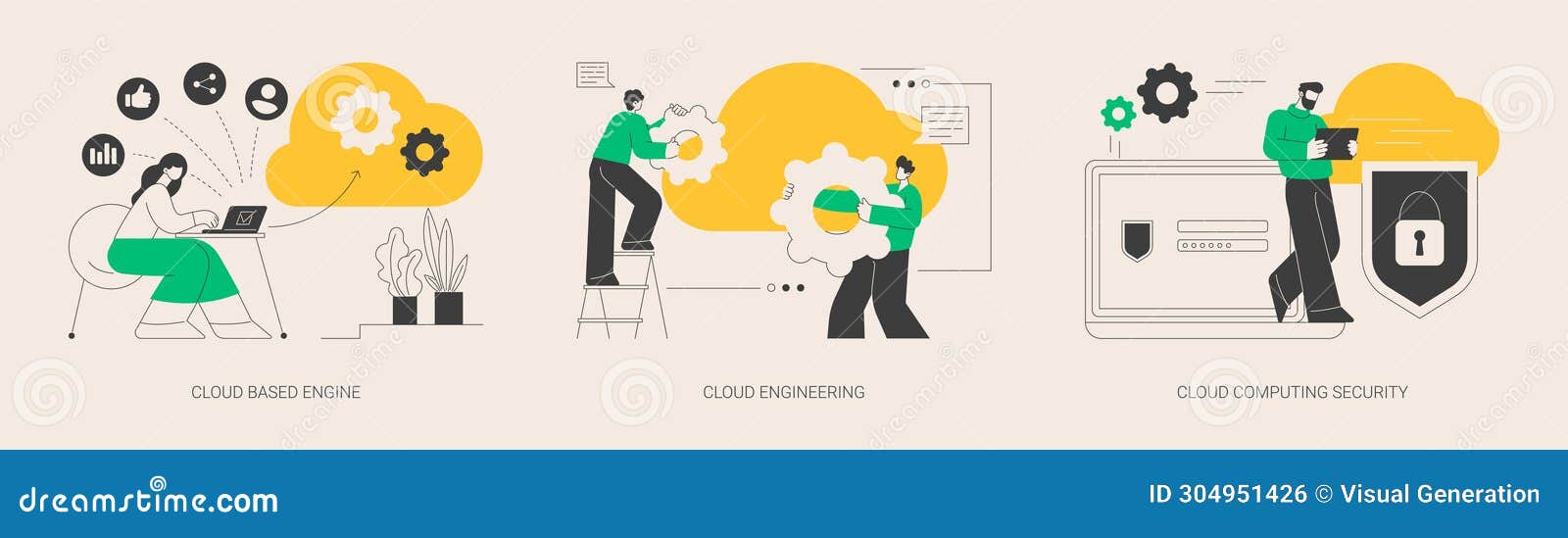 Data Storage Abstract Concept Vector Illustrations. Stock Illustration - Illustration of access ...