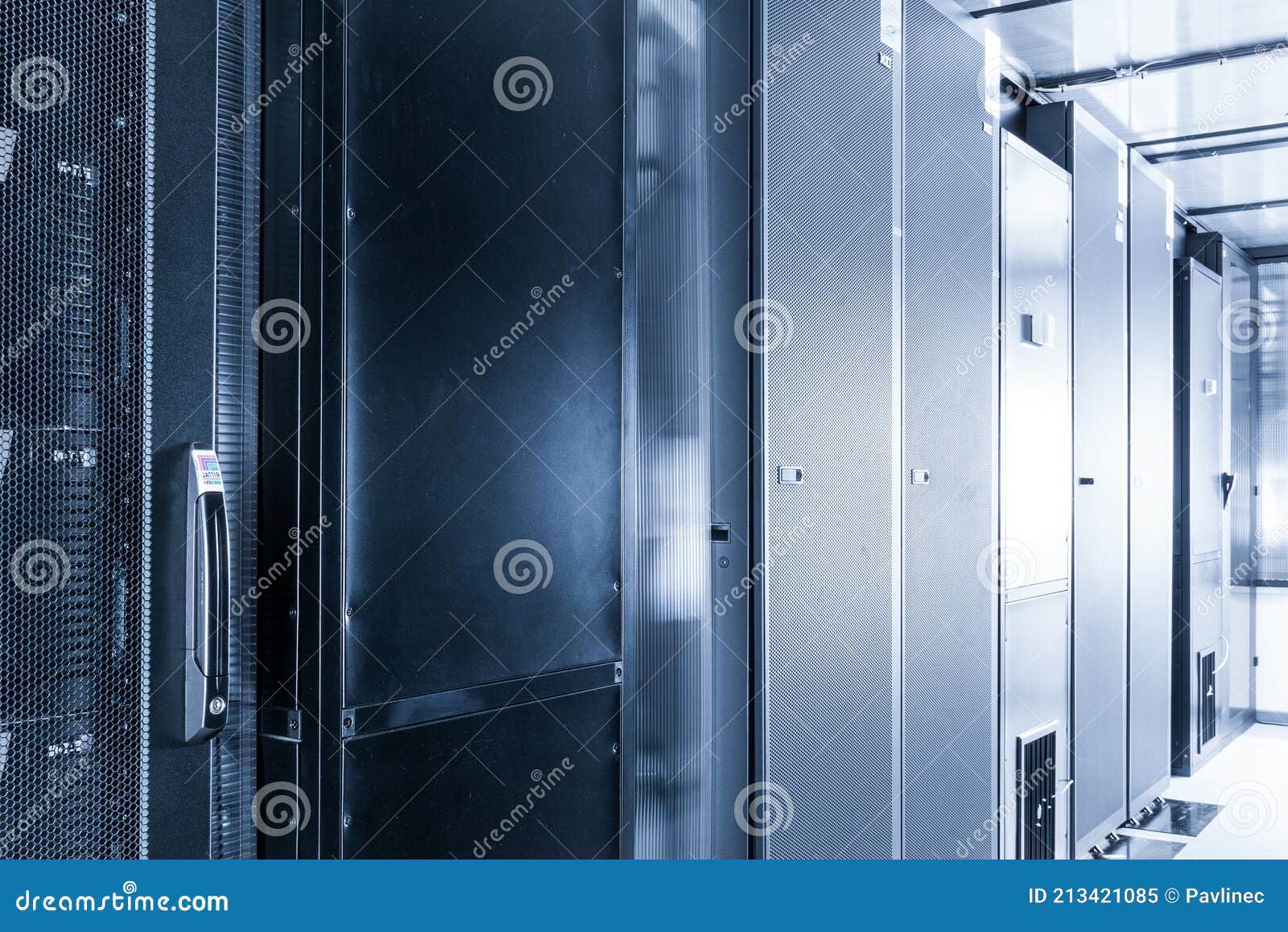 Data Storage Cabinets with Hard Drive Array Stock Image - Image of ...
