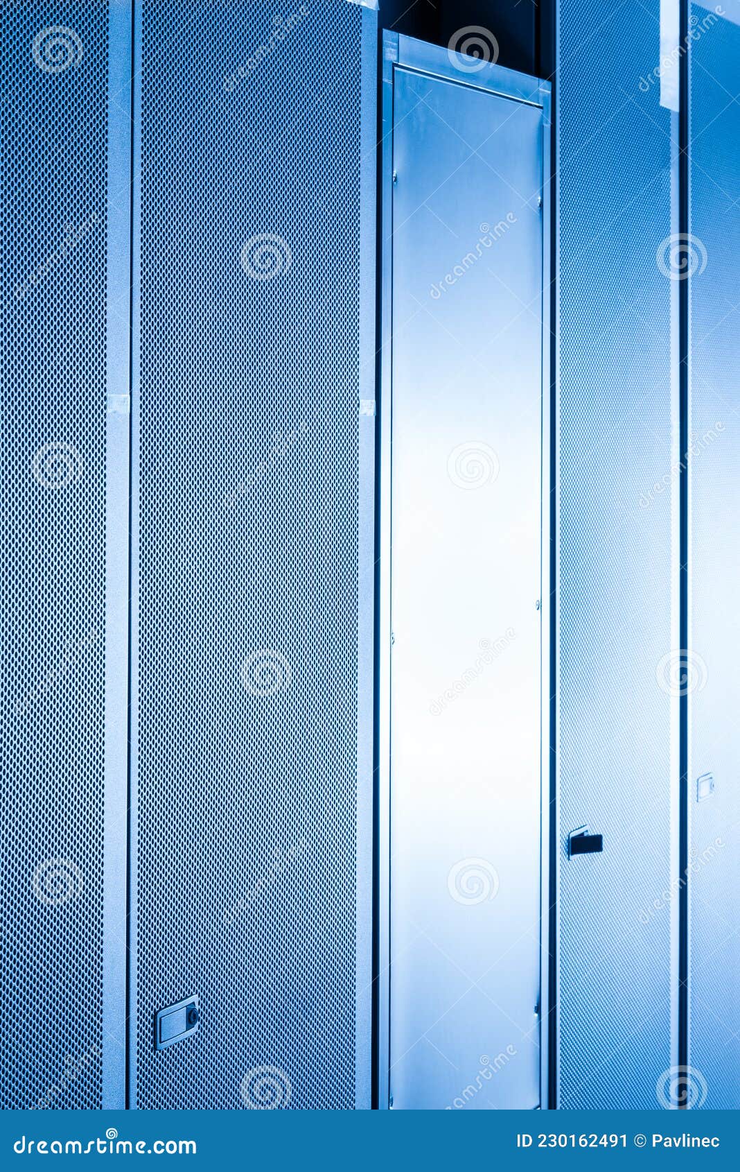 Data Storage Cabinets with Hard Drive Array Stock Image - Image of ...