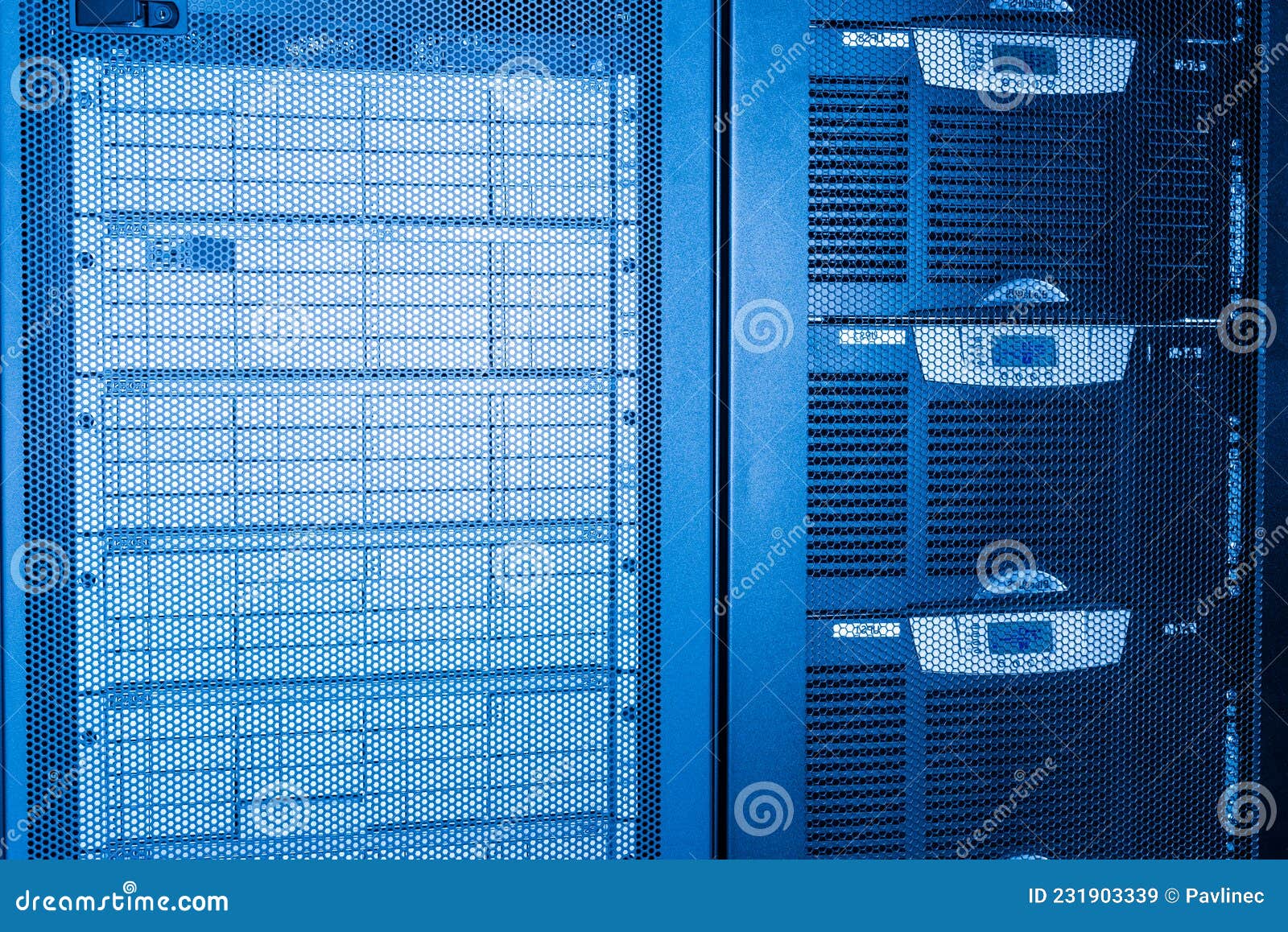 Data Storage Cabinets with Hard Drive Array Stock Image - Image of ...