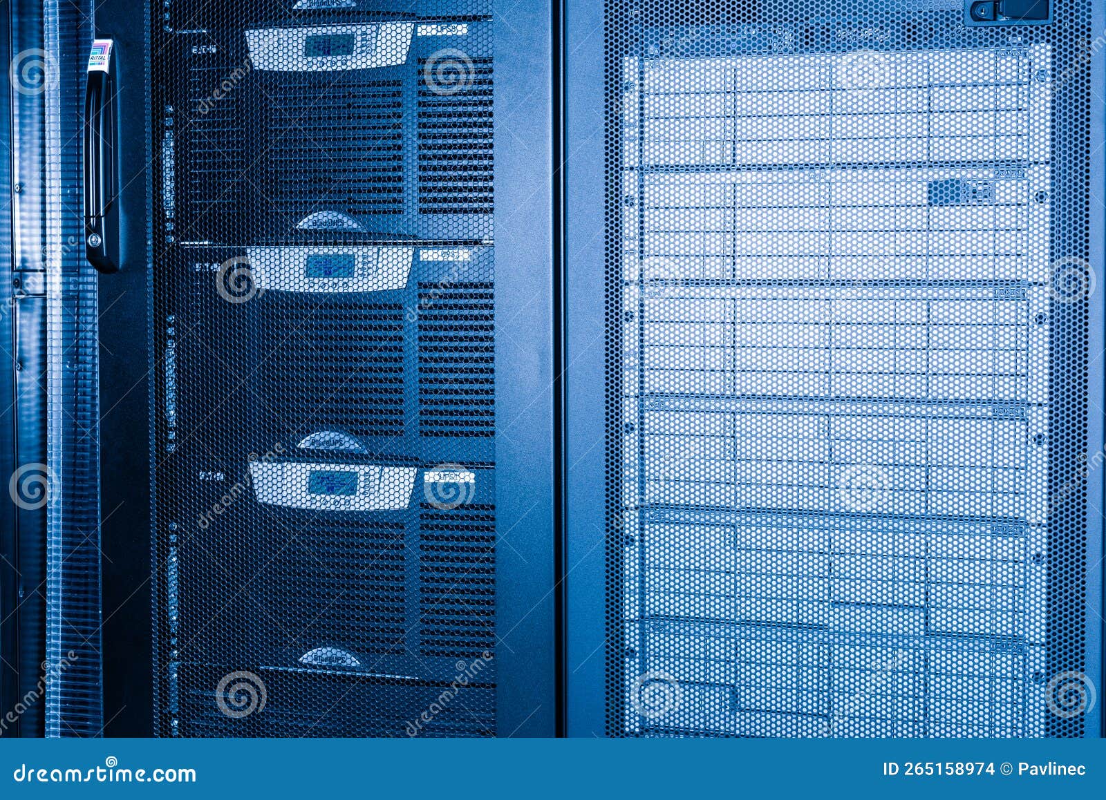 Data Storage Cabinets with Hard Drive Array Stock Photo - Image of ...