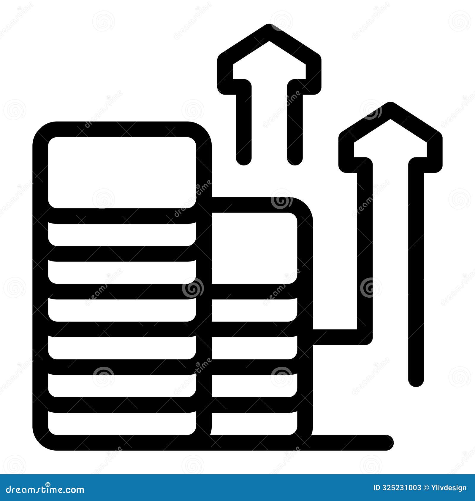 Data Storage Capacity Increasing Depicted by Growing Hard Drives and Up ...