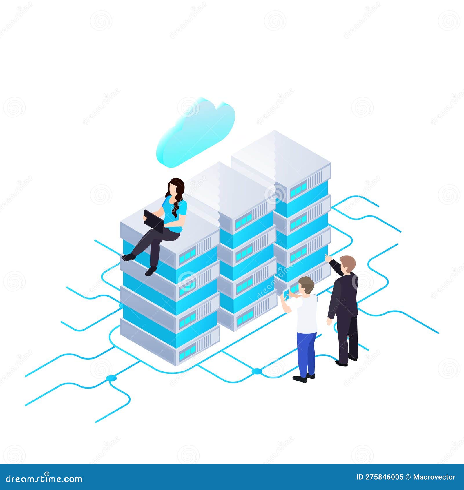 Data Storage Concept stock vector. Illustration of efficiency - 275846005