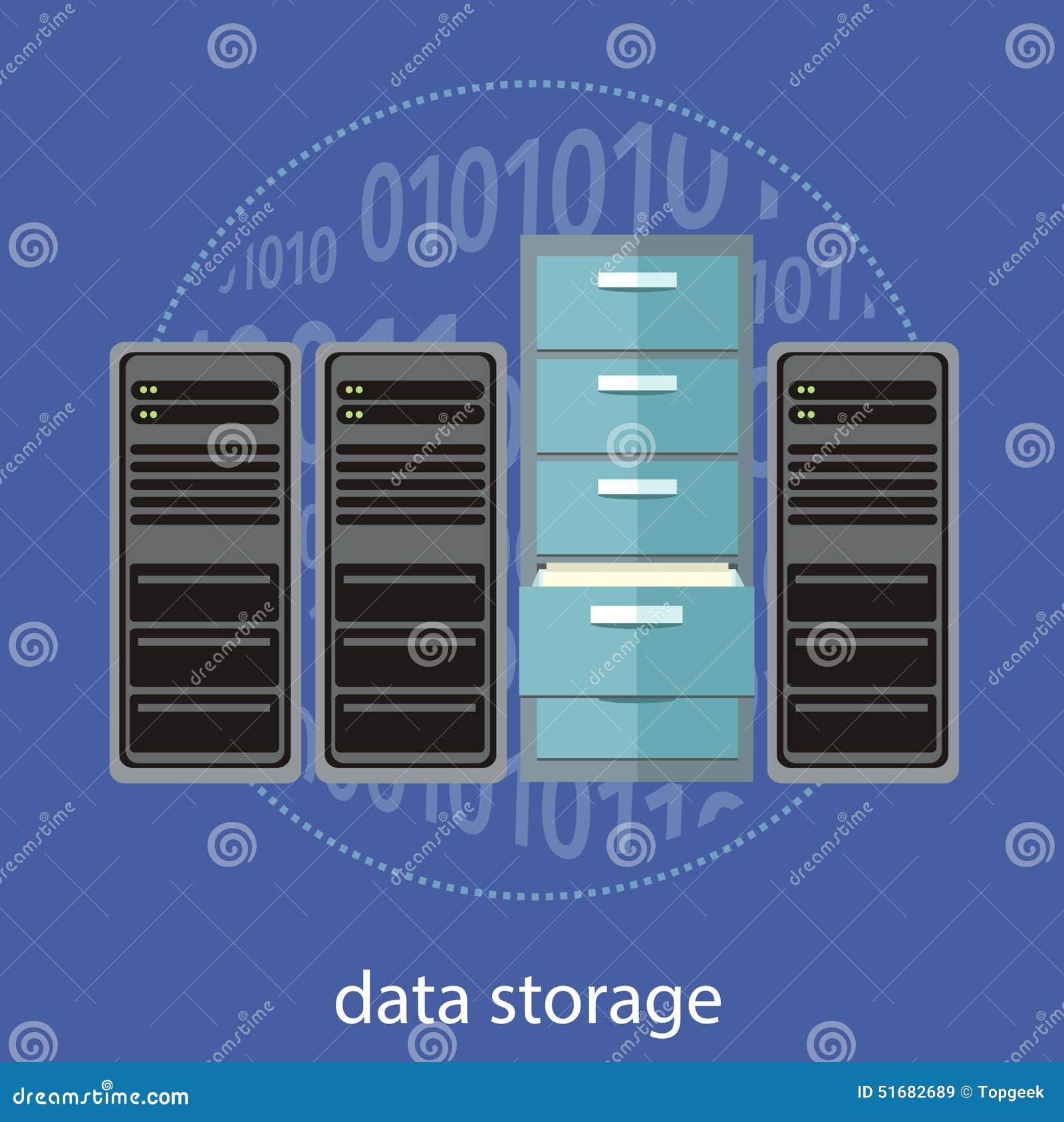 Data storage concept stock vector. Illustration of information - 51682689