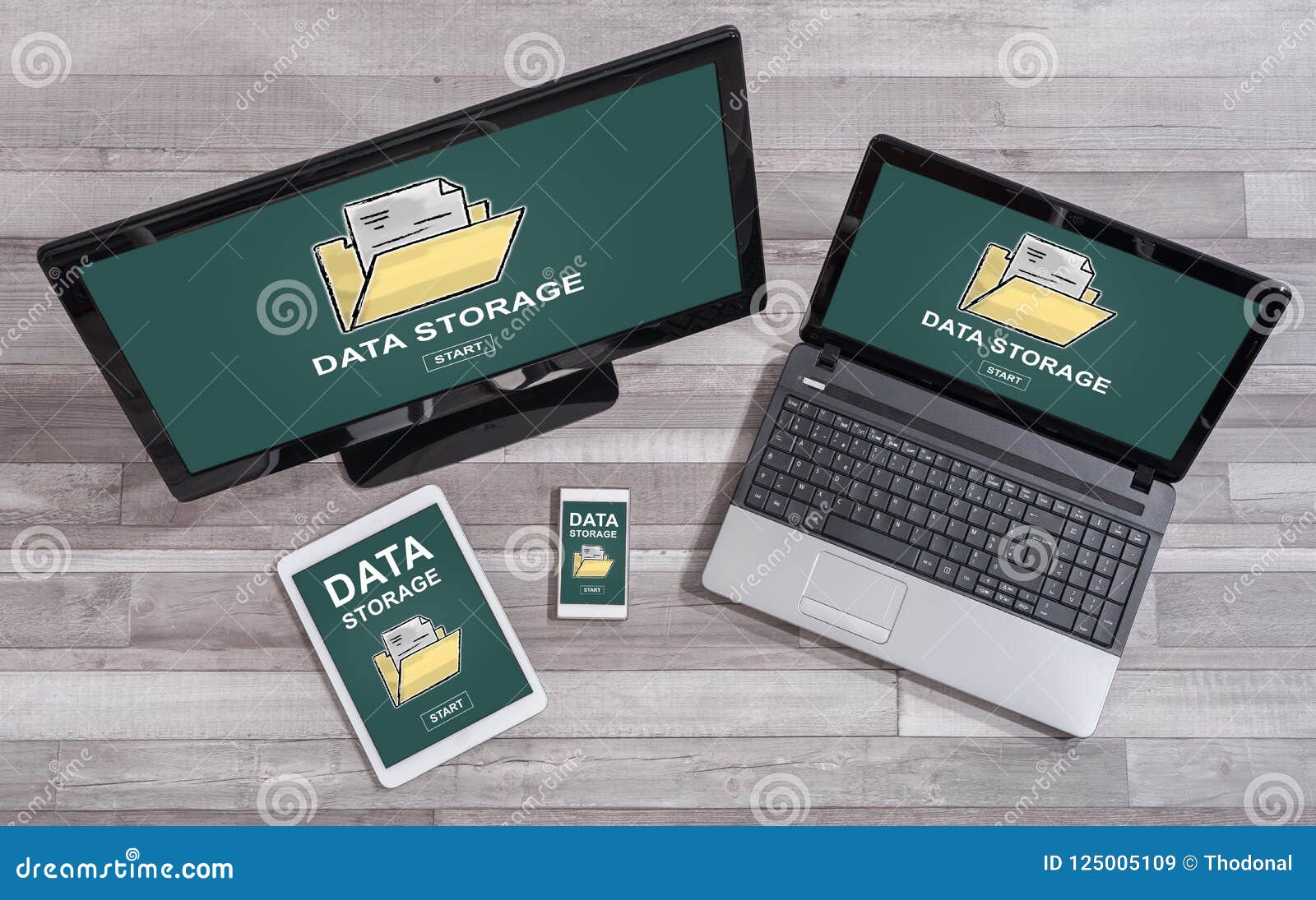 Data Storage Concept on Different Devices Stock Image - Image of ...