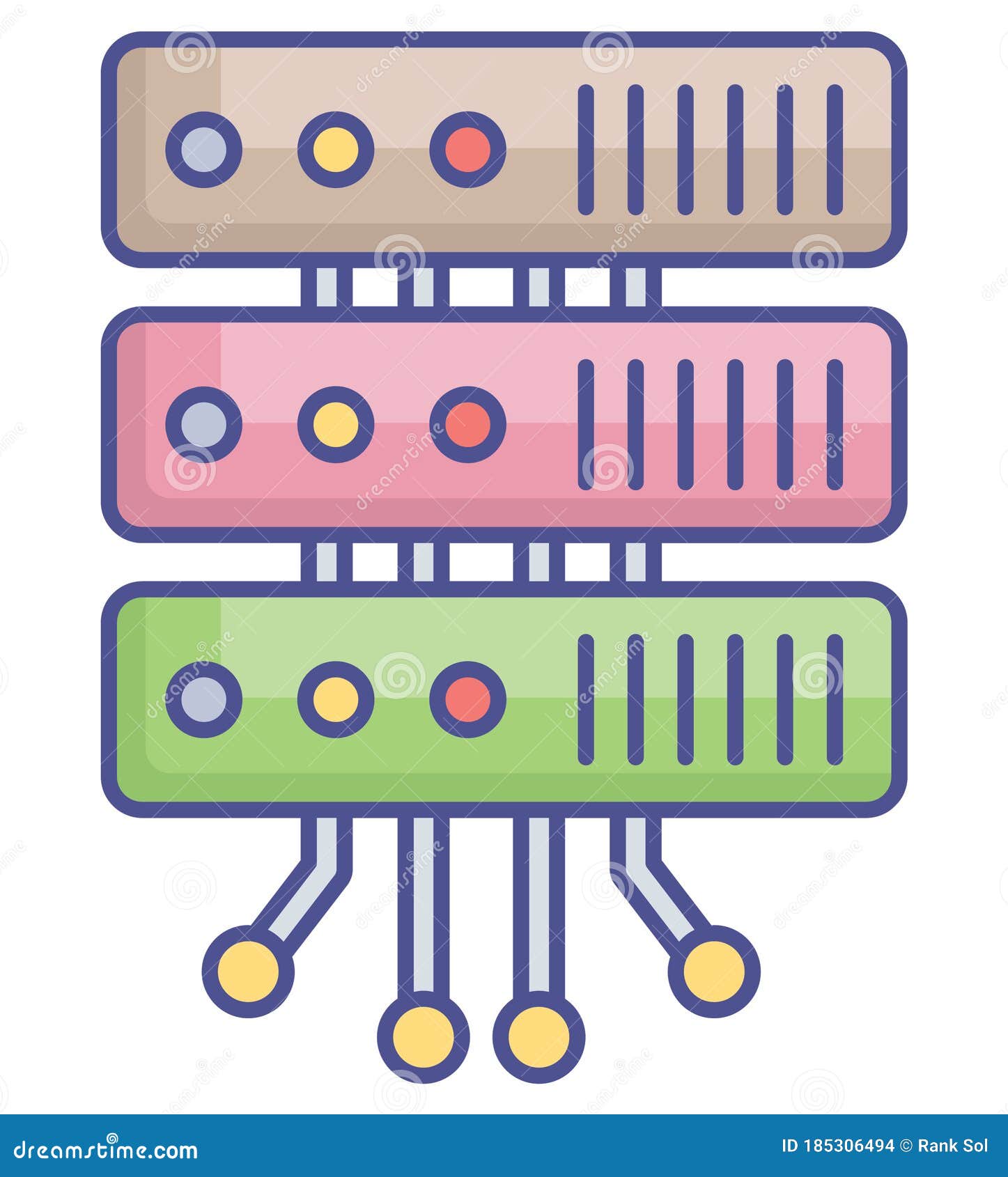 Data Storage Device Fill Vector Icon Which Can Easily Modify or Edit ...