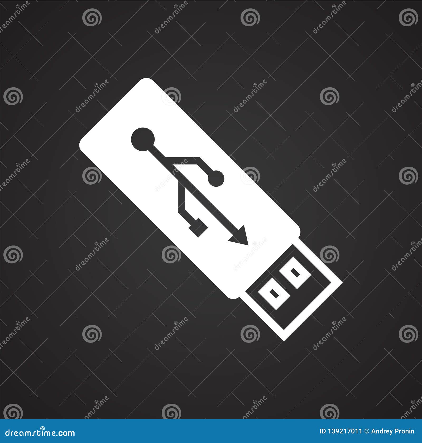 Data Storage Device Icon on Black Background for Graphic and Web Design ...