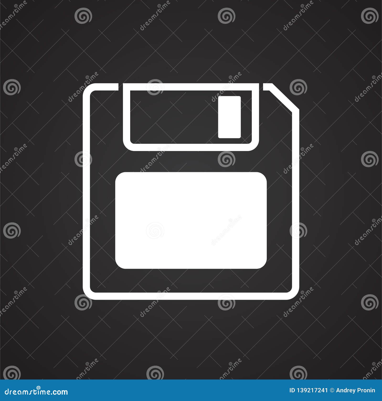 Data Storage Device Icon on Black Background for Graphic and Web Design ...
