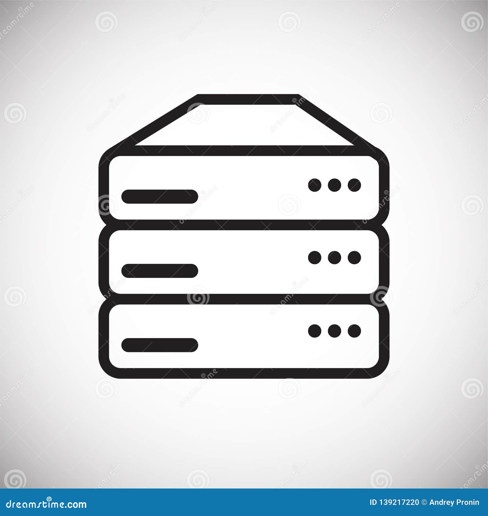 Data Storage Device Icon on White Background for Graphic and Web Design ...