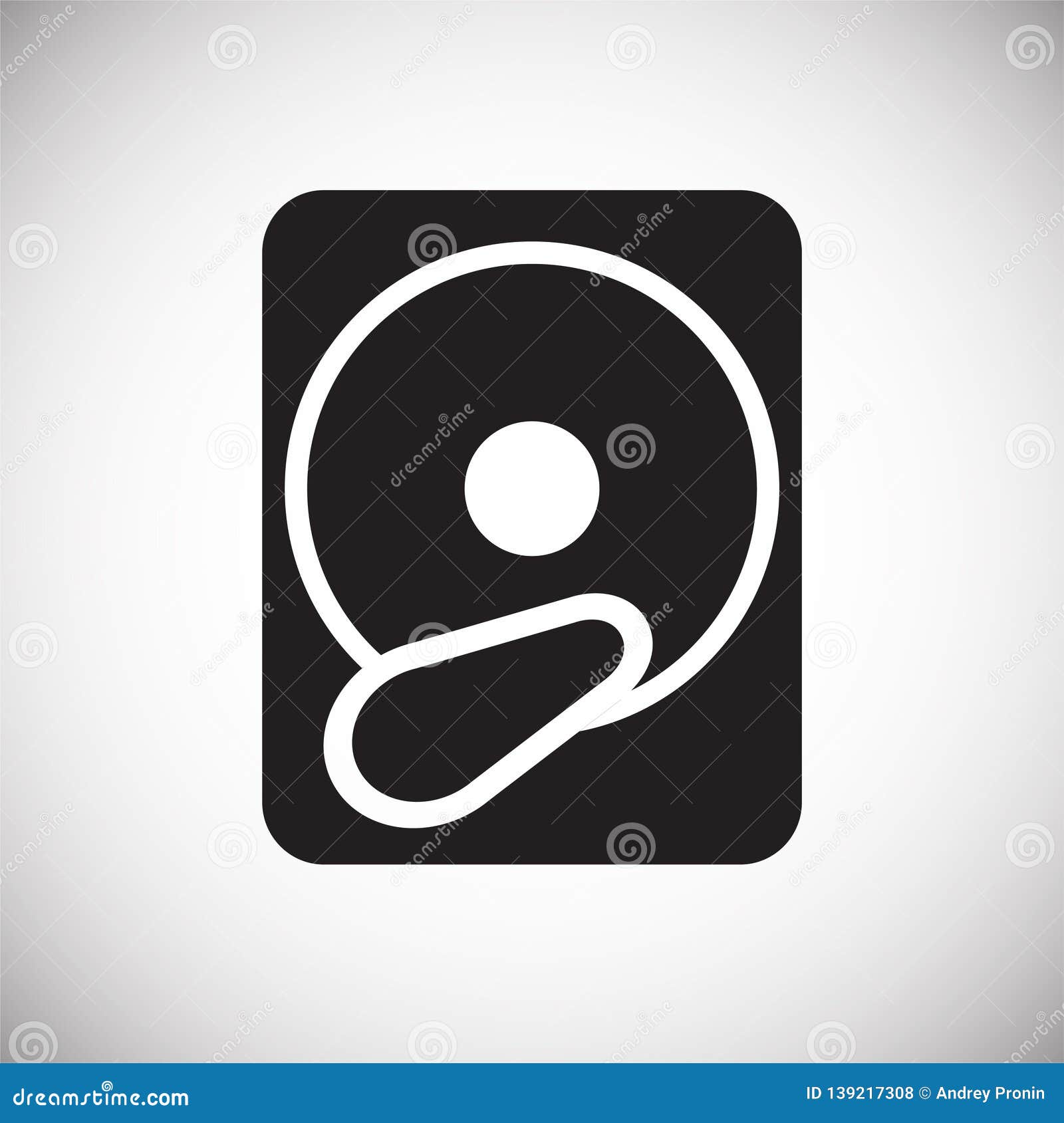 Data Storage Device Icon on White Background for Graphic and Web Design ...