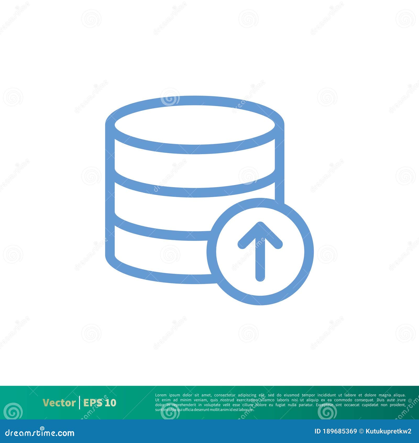 Data Storage Essential Icon Vector Logo Template Illustration Design ...