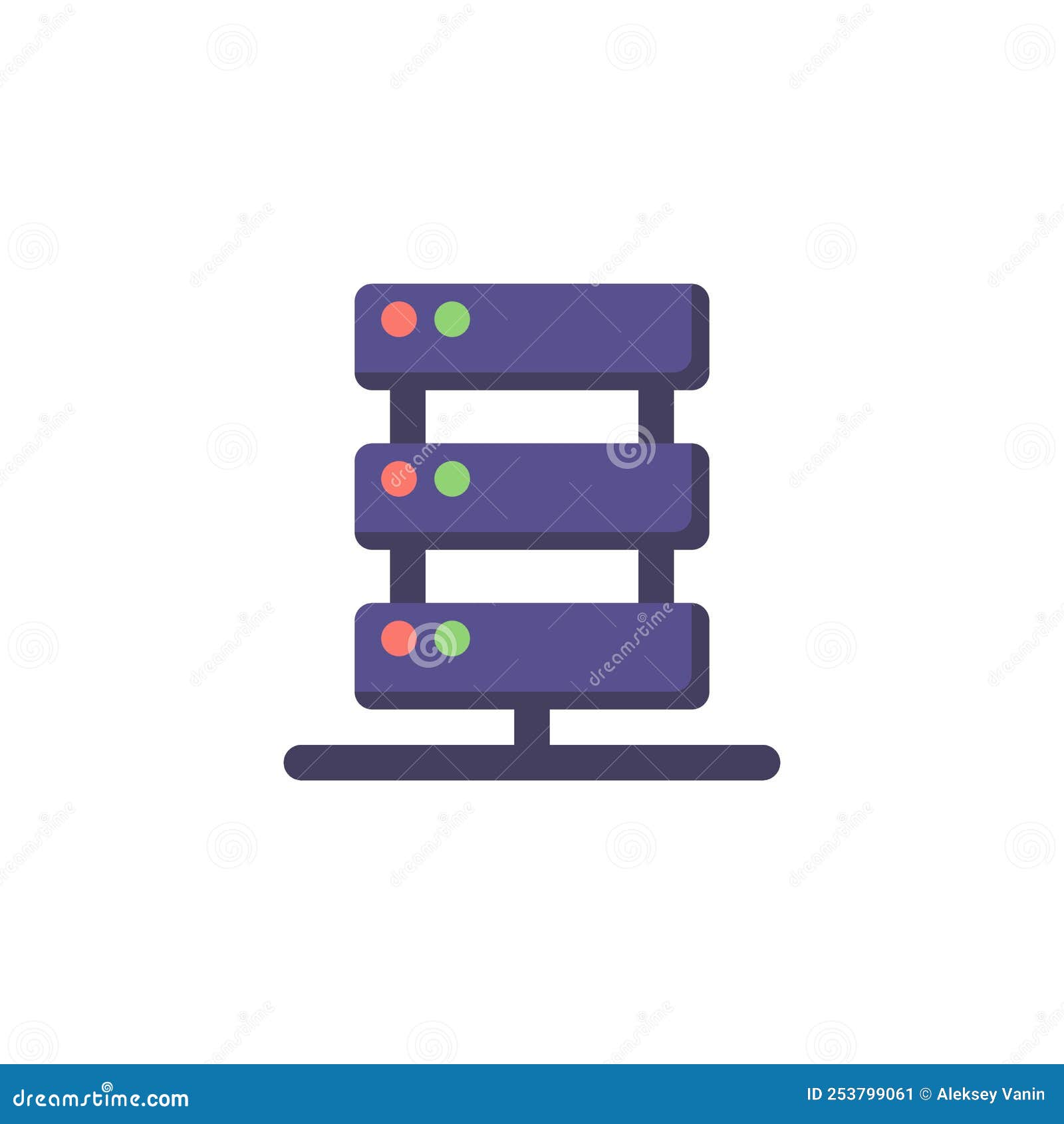 Data storage flat icon stock illustration. Illustration of computing ...