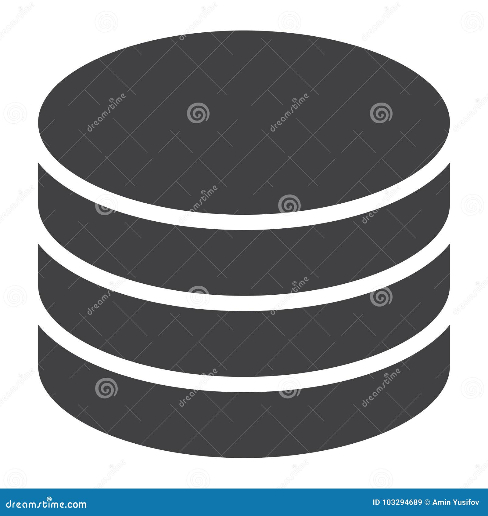 Data Storage Glyph Icon, Web and Mobile, Database Stock Vector ...