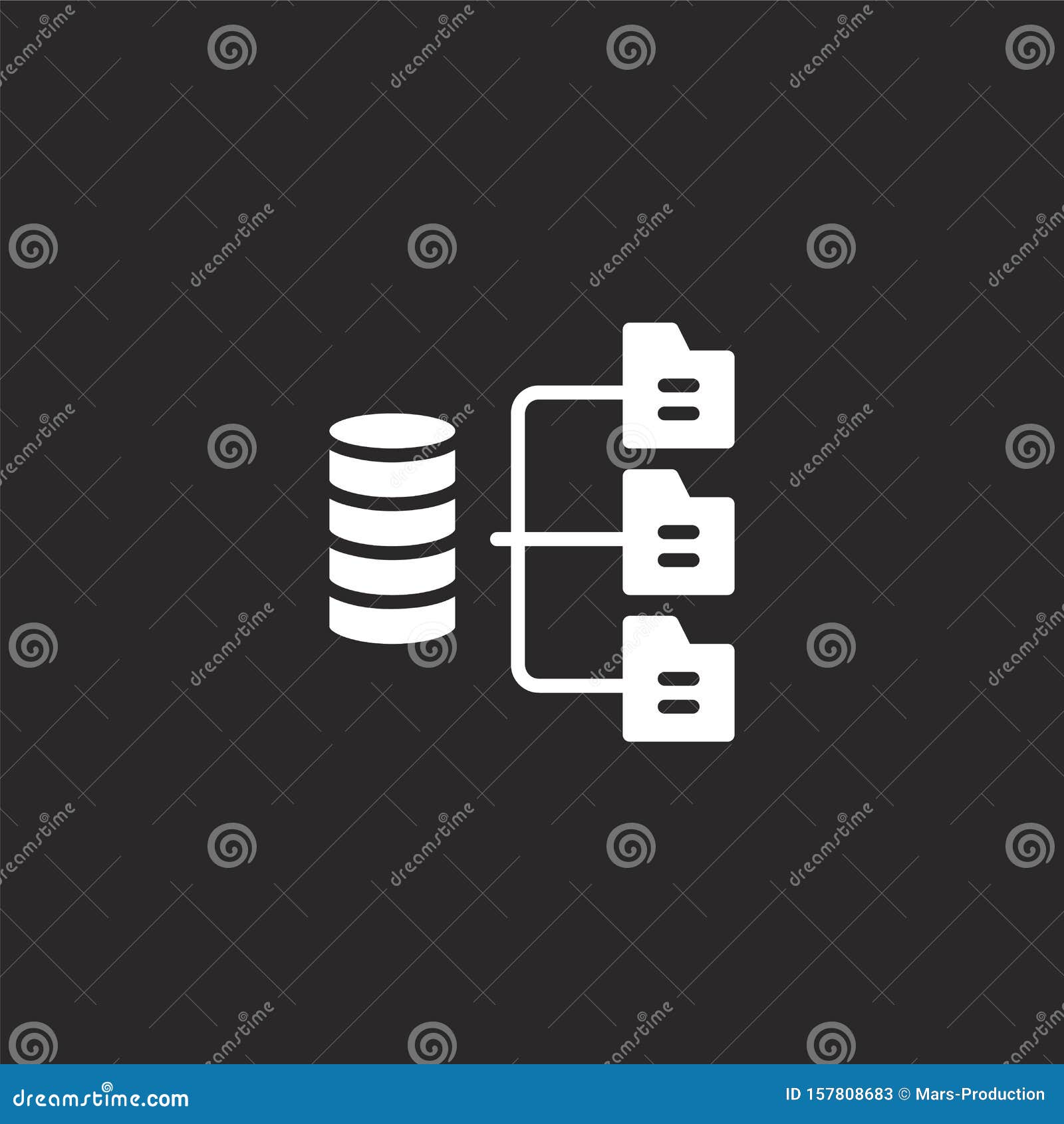 Data Storage Icon. Filled Data Storage Icon for Website Design and ...