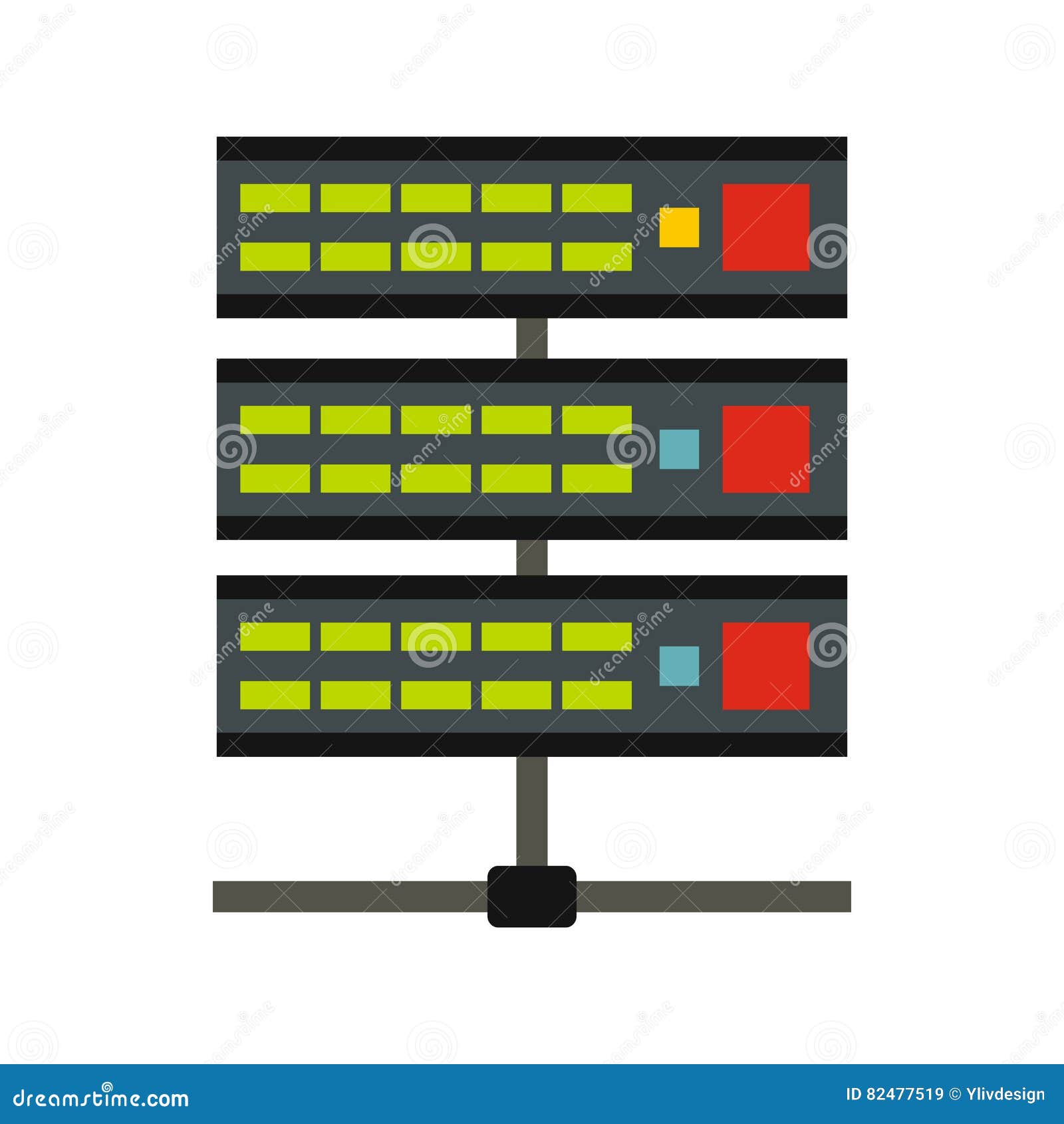 Data Storage Icon, Flat Style Stock Vector - Illustration of ...