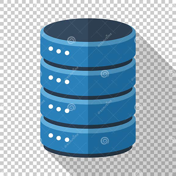 Data Storage Icon in Flat Style on Transparent Background Stock Vector ...
