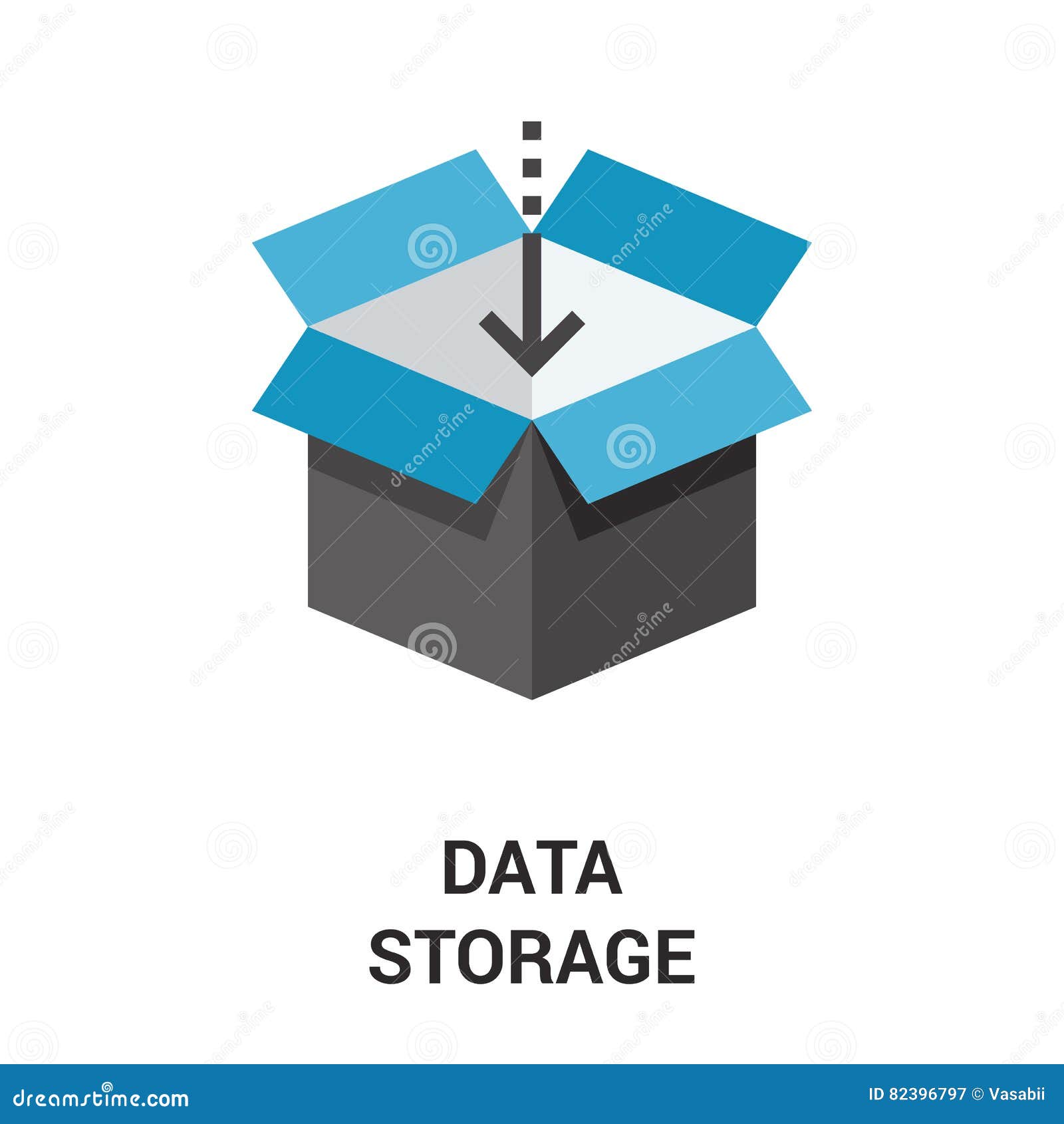 Data storage icon stock vector. Illustration of interface - 82396797