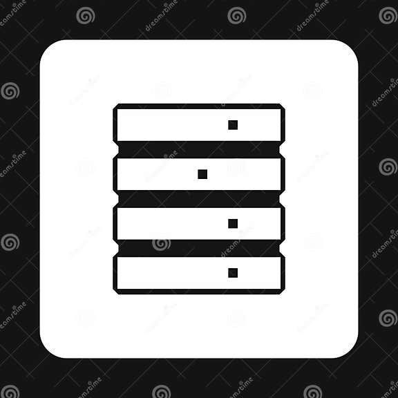 Data Storage Icon, Simple Style Stock Vector - Illustration of business ...